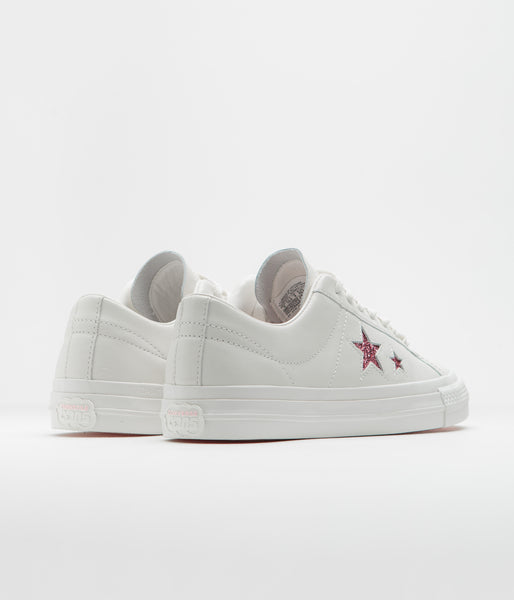 Converse x Turnstile One Star Pro Ox Shoes - White / Pink / White ...