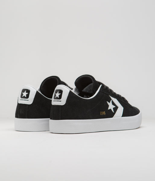 Converse Pro Leather Vulcanized Pro Ox Shoes - Black / White / White ...