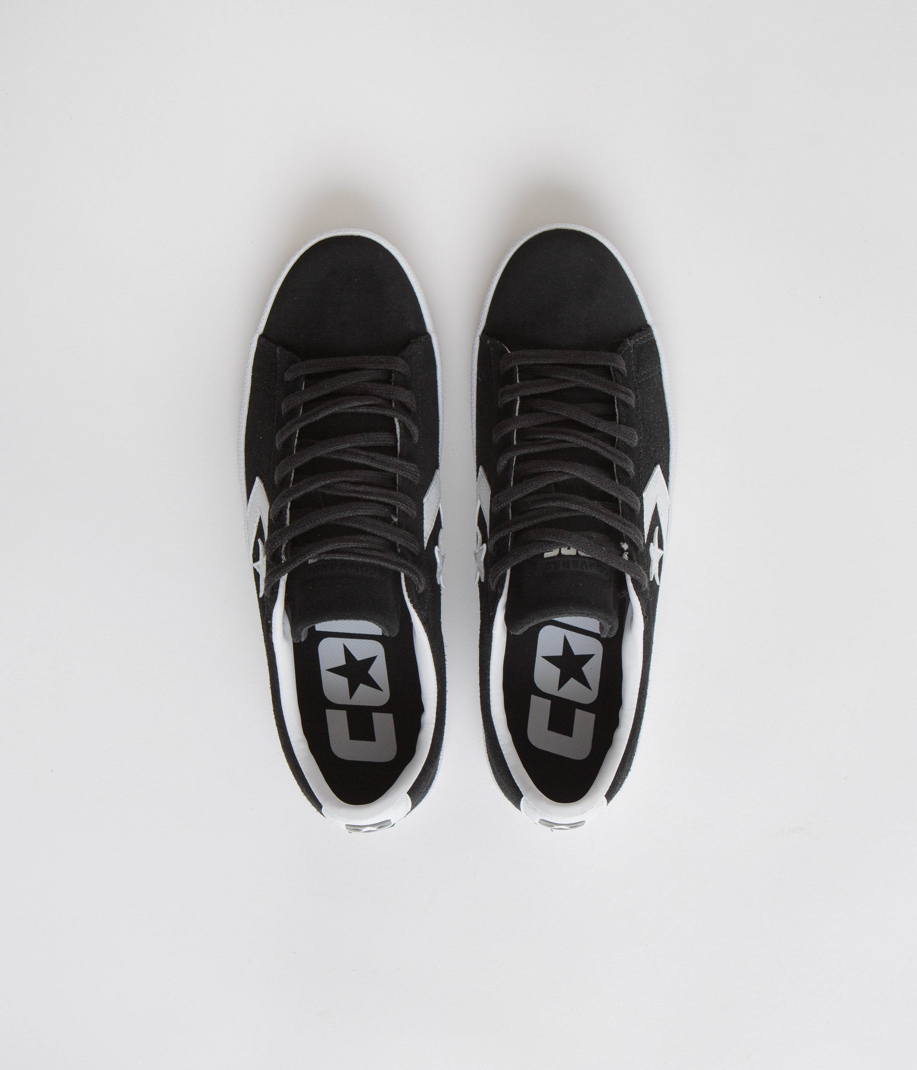 Converse Pro Leather Vulcanized Pro Ox Shoes - Black / White / White ...