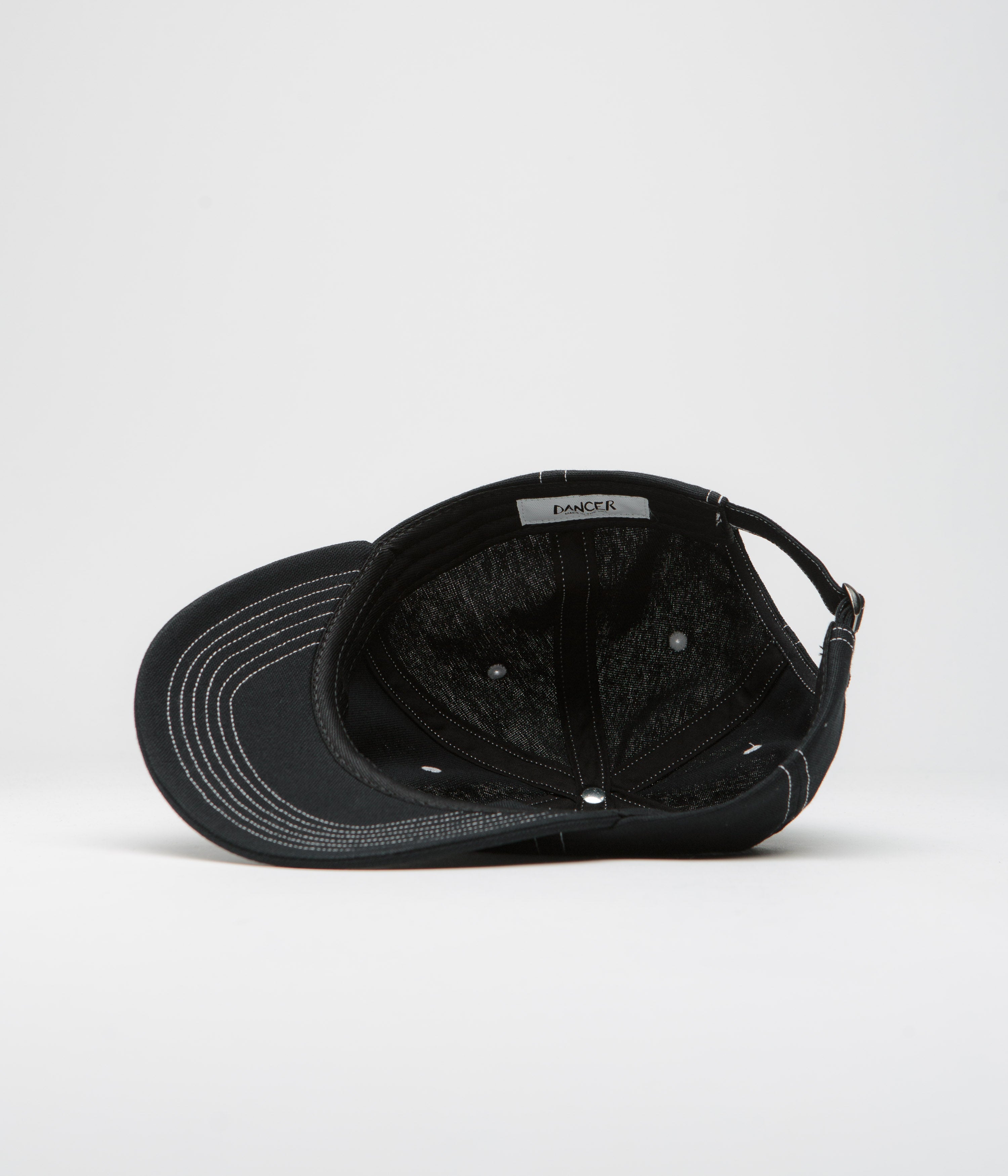 Dancer OG Logo Dad Cap - Black / White Stitch | Flatspot