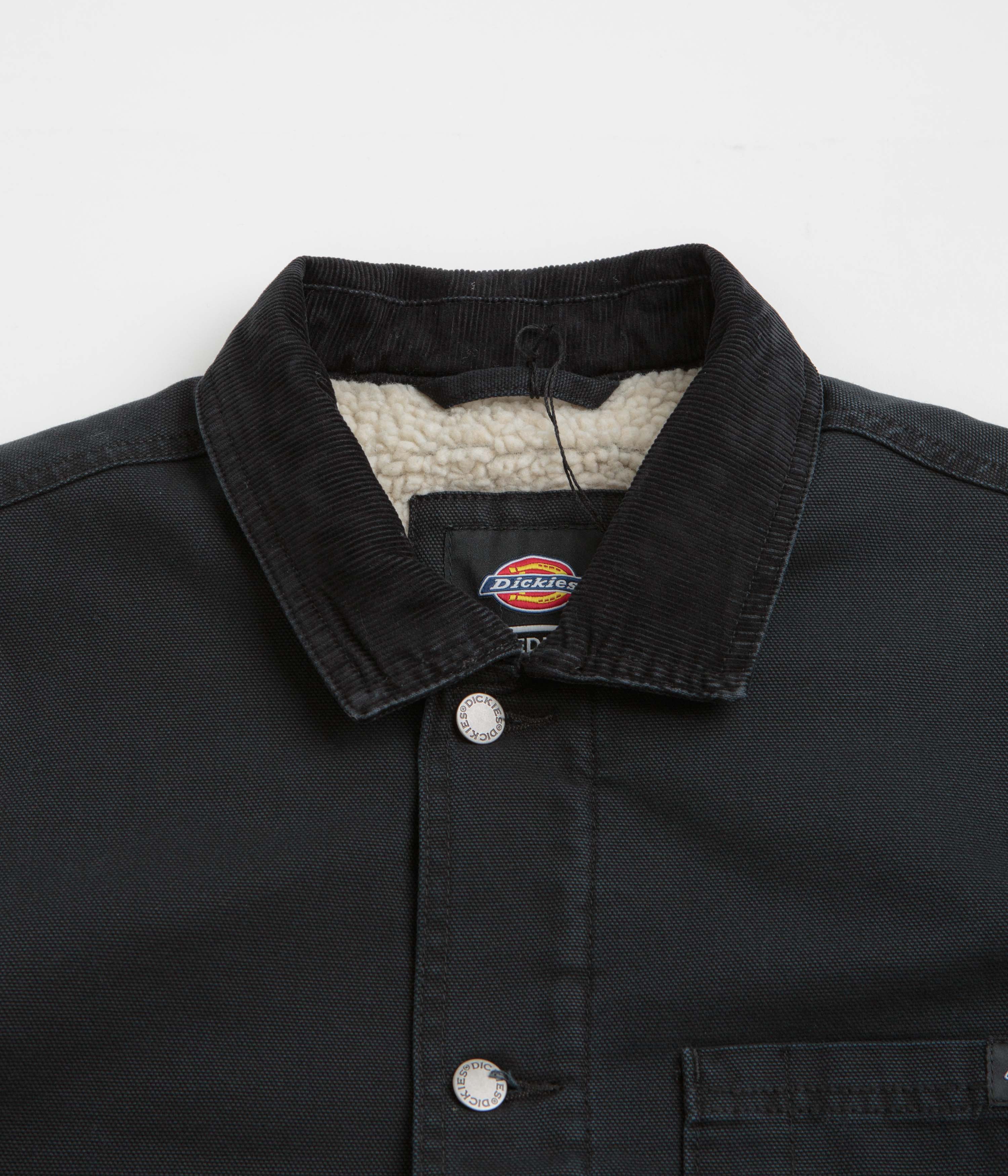 Dickies Duck High Pile Fleece Line Chore Jacket - Black | Flatspot
