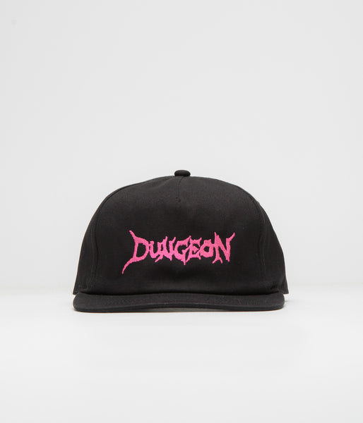 Dungeon Organic Logo Cap - Black / Neon Pink | Flatspot