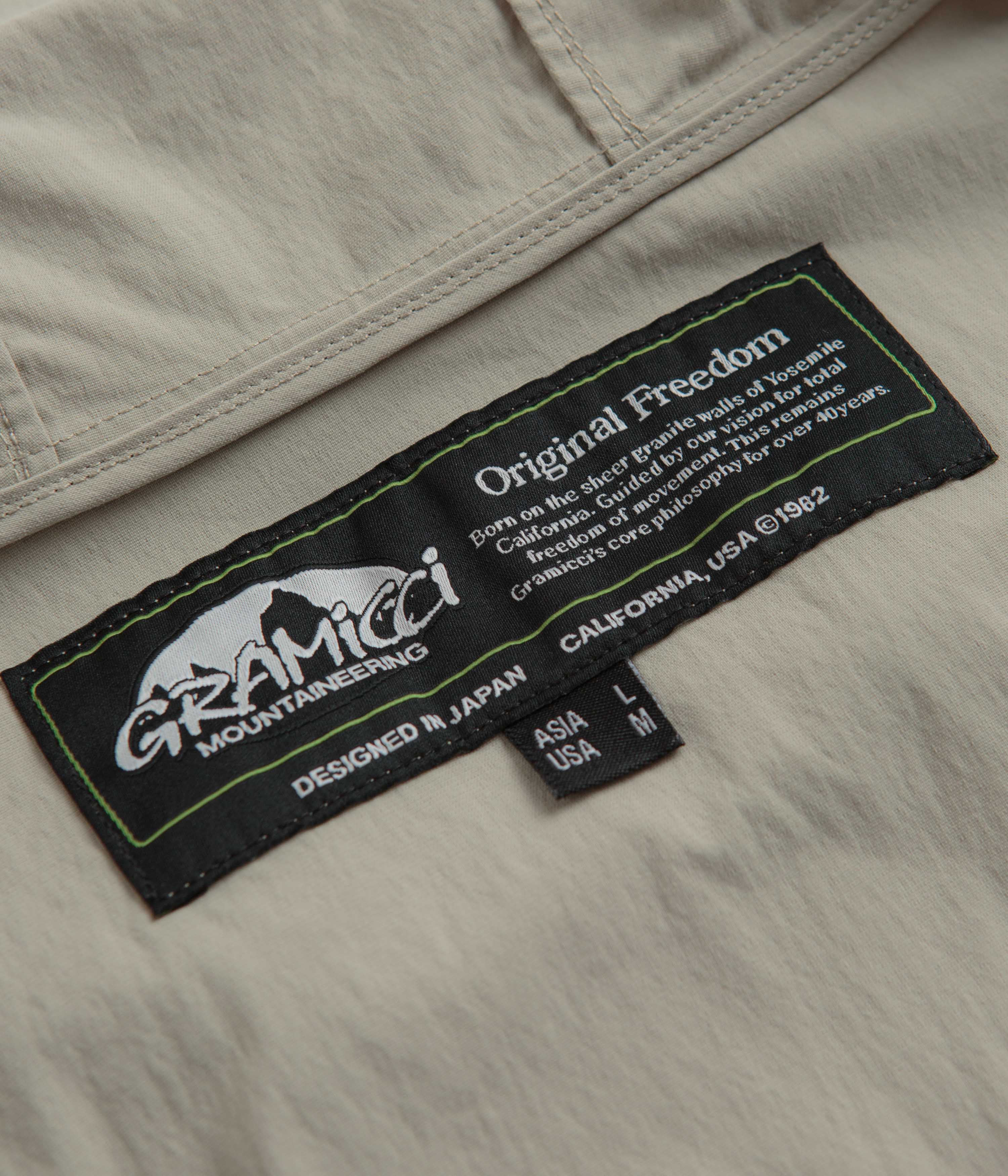 Gramicci Softshell Nylon Hooded Jacket - Stone Grey | Flatspot