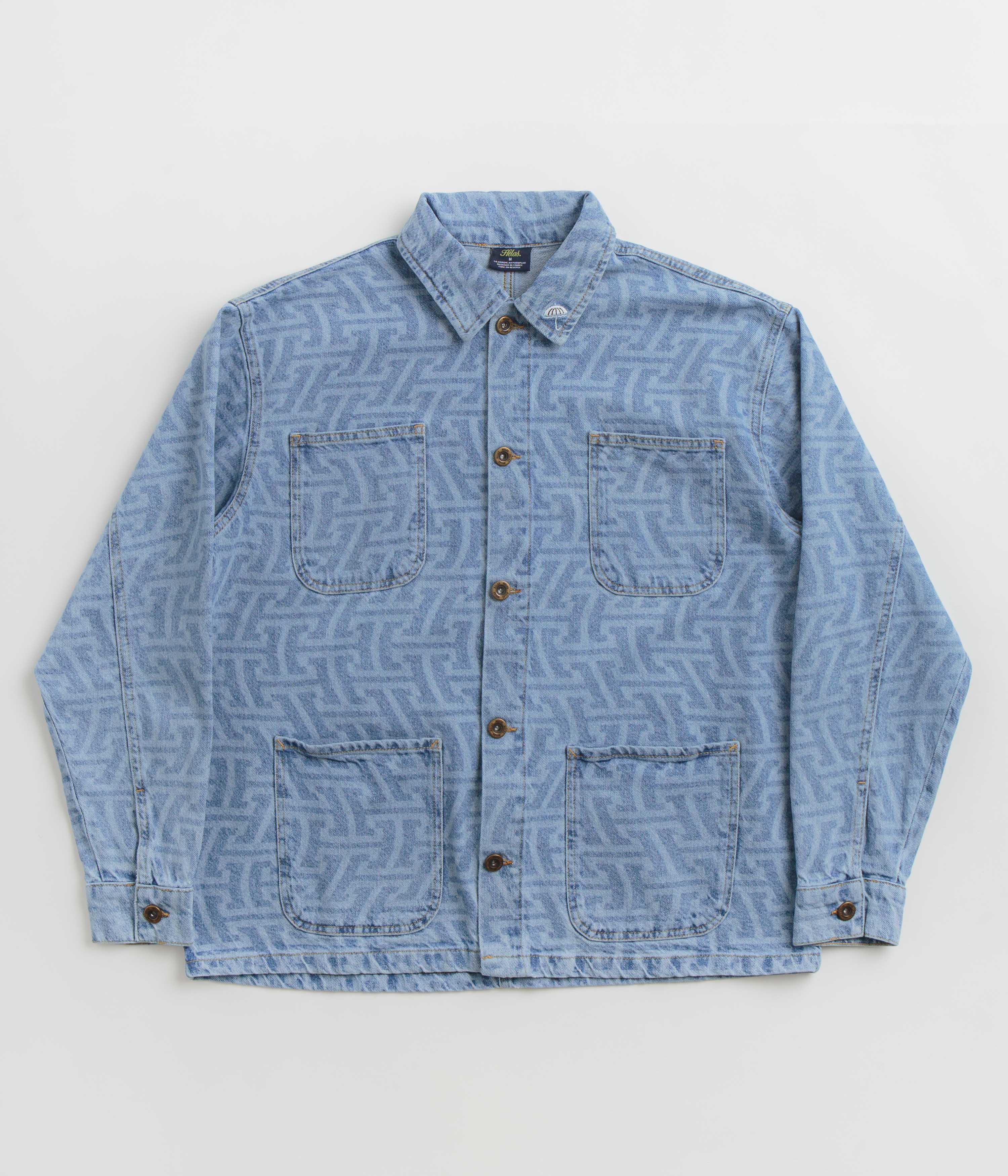 Helas Wave Denim Jacket - Light Blue | Flatspot
