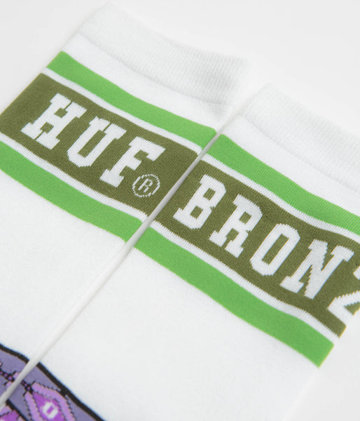 HUF x Bronze 56K Granola Crew Socks - White | Flatspot