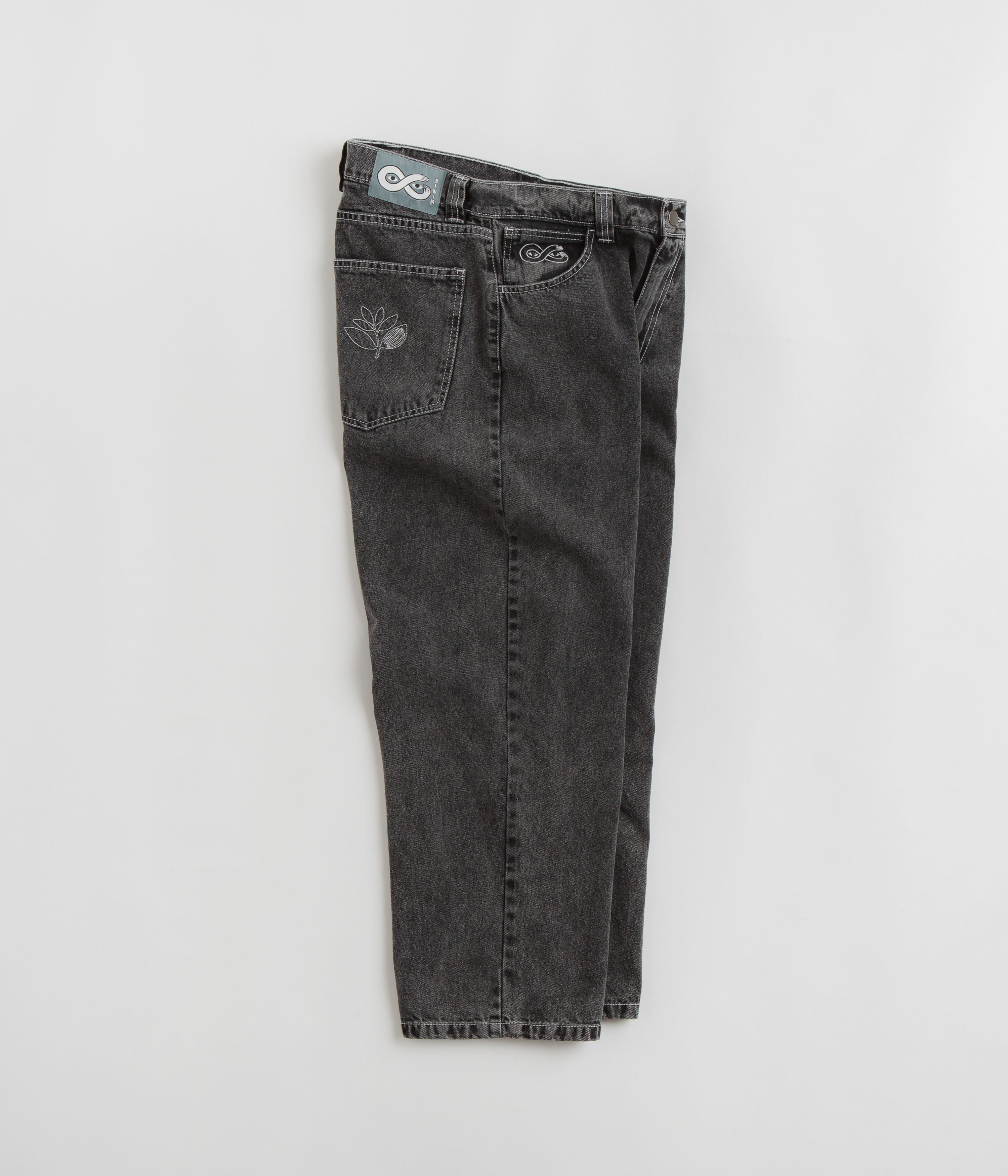 Magenta OG Stitch Jeans - Distressed Black Denim | Flatspot