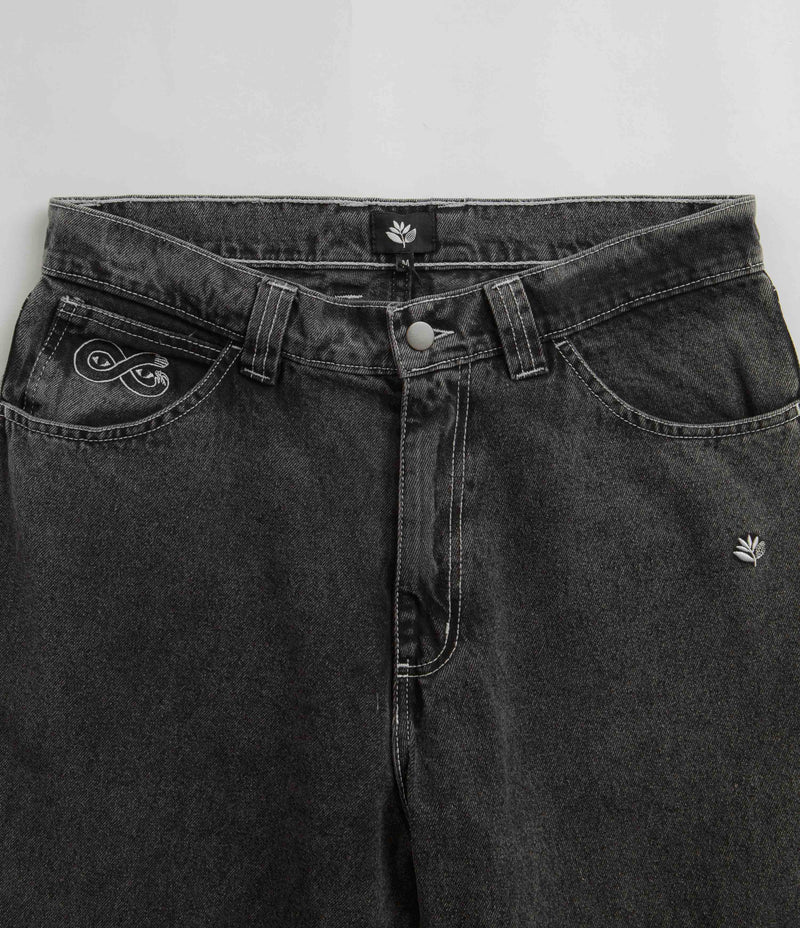 Magenta OG Stitch Jeans - Distressed Black Denim | Flatspot