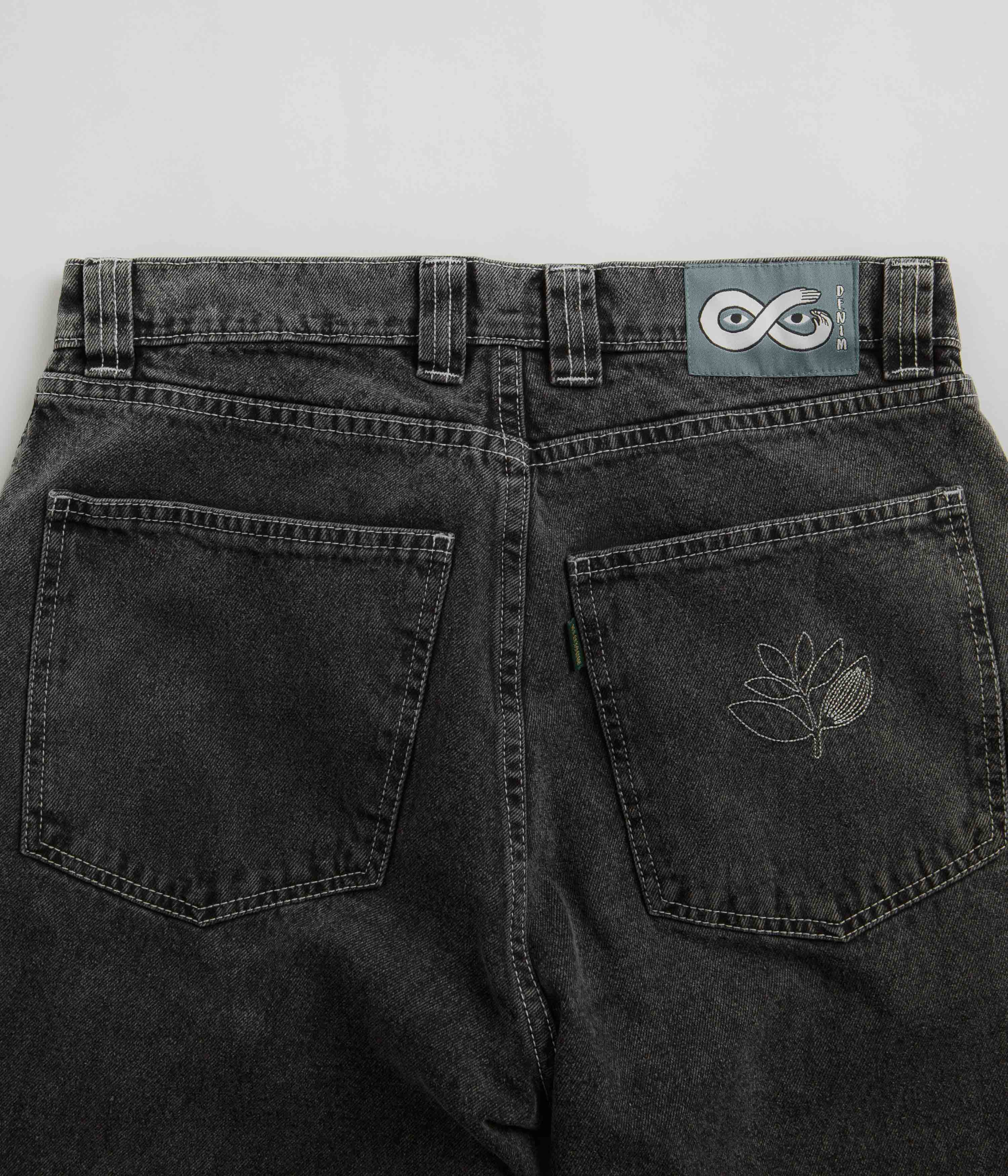 Magenta OG Stitch Jeans - Distressed Black Denim | Flatspot