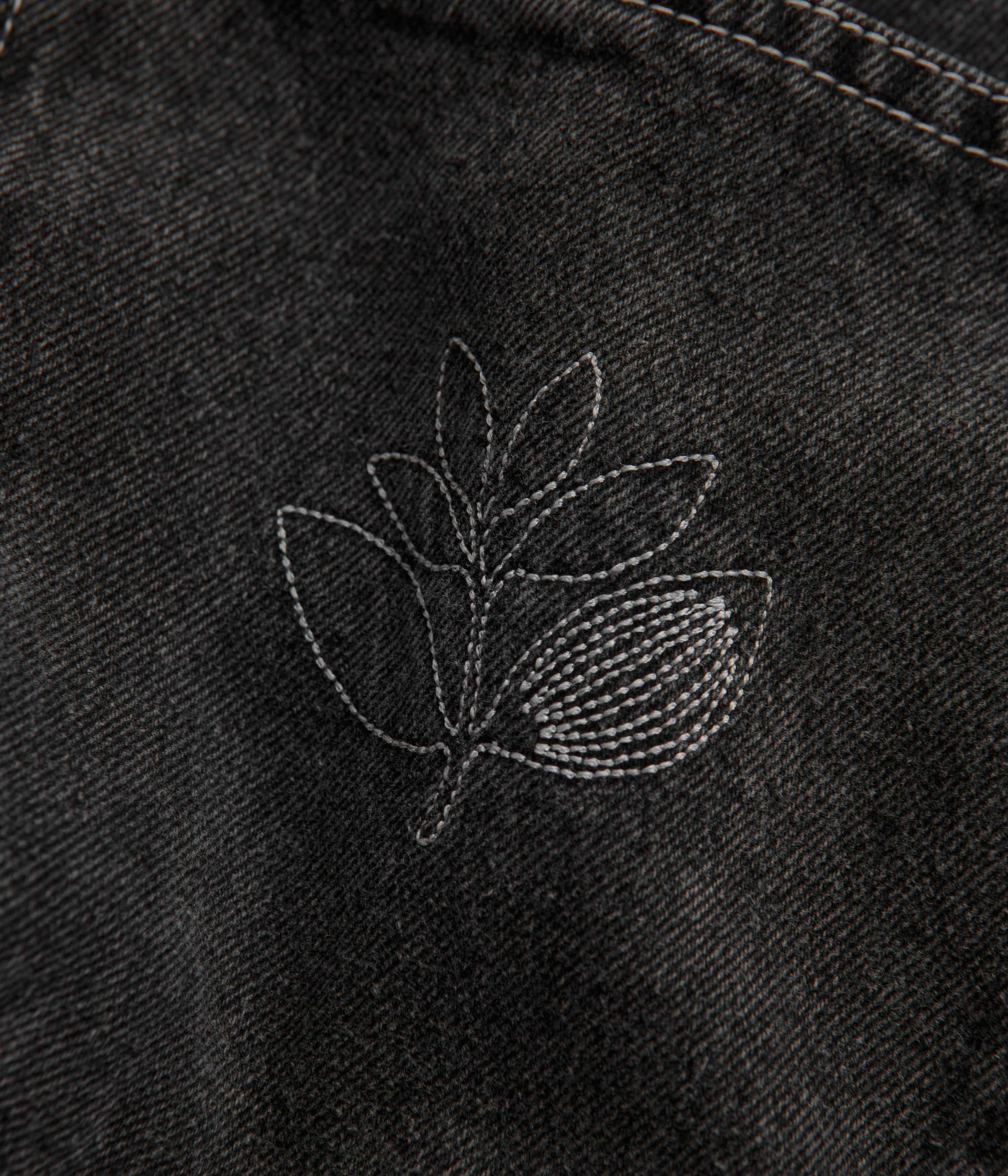 Magenta OG Stitch Jeans - Distressed Black Denim | Flatspot