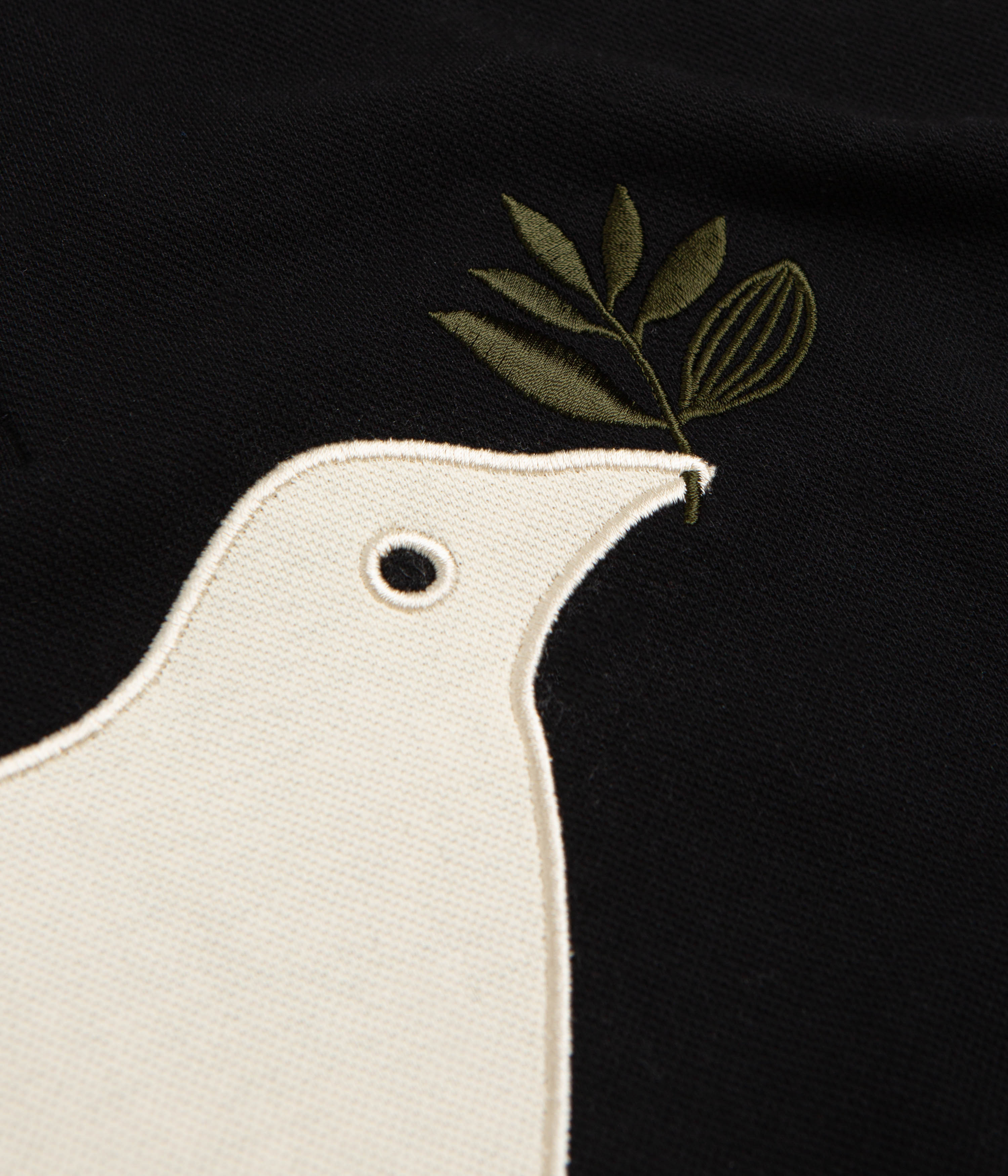 Magenta Peace Polo Shirt - Natural / Black | Flatspot