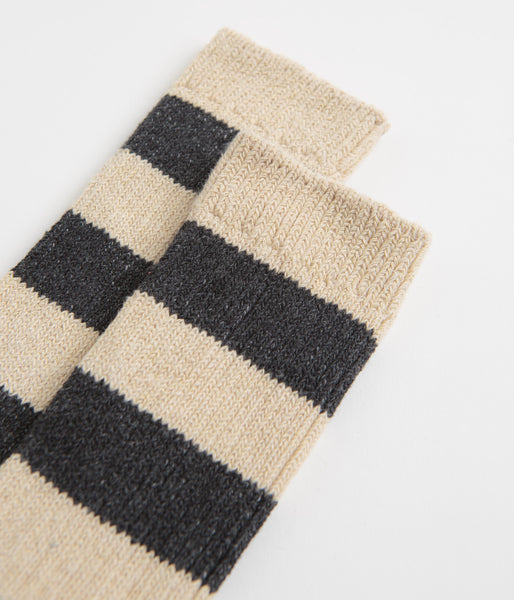 Mollusk Stripe Utility Socks - Charcoal Stripe | Flatspot