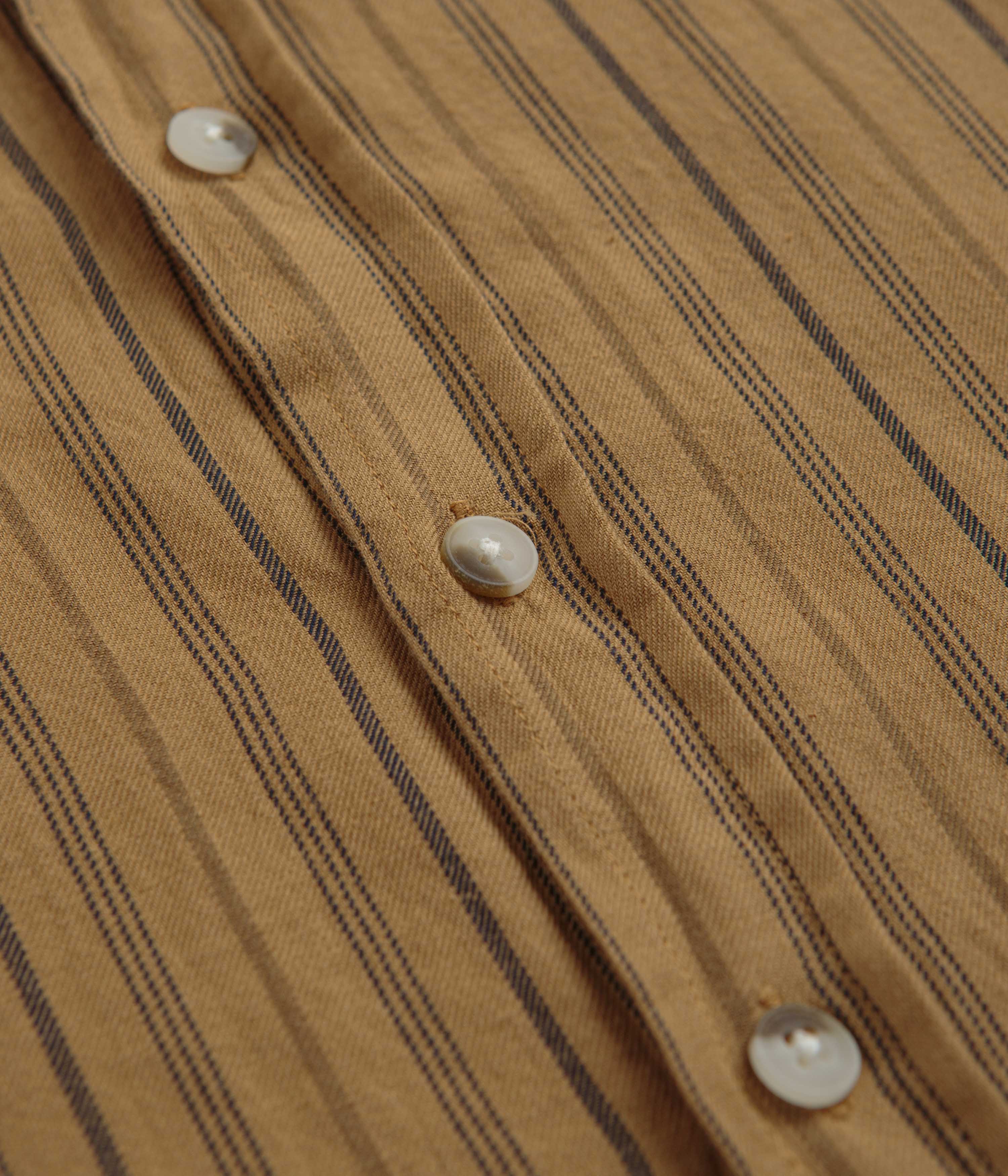 Mollusk Summer Shirt - Tan Earth Stripe | Flatspot