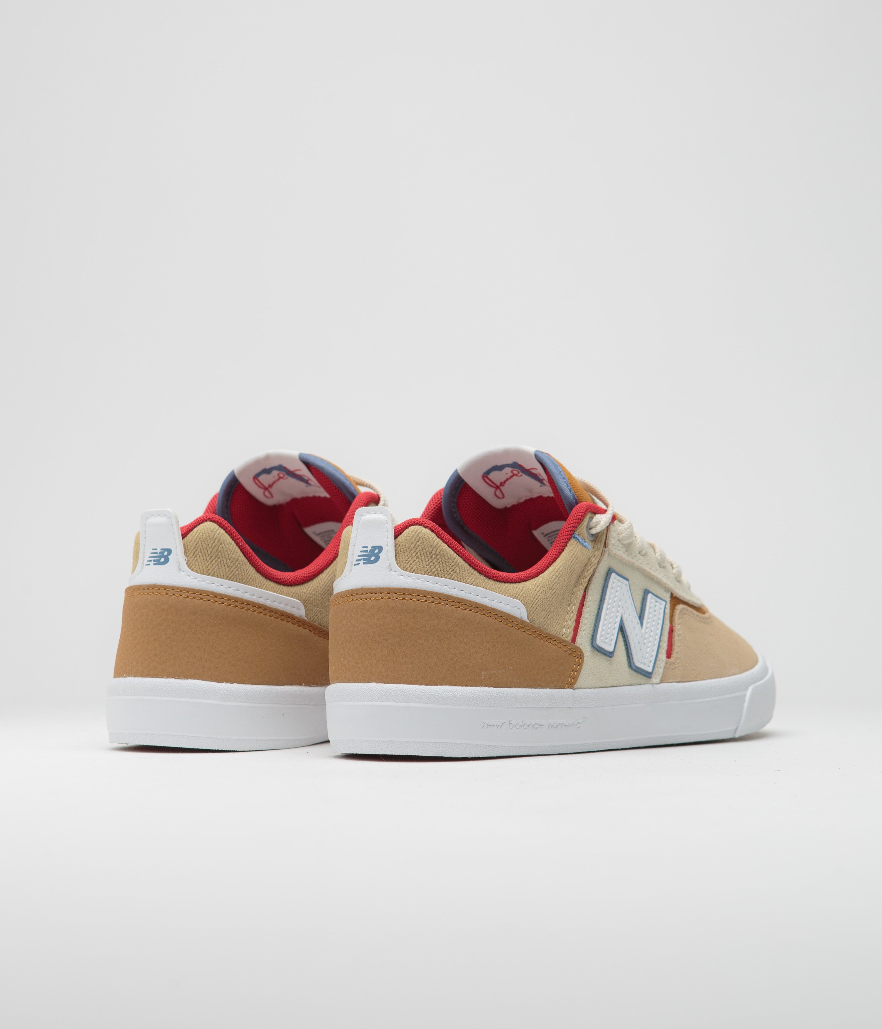 New Balance Numeric 306 Jamie Foy Shoes - Tan / Red | Flatspot
