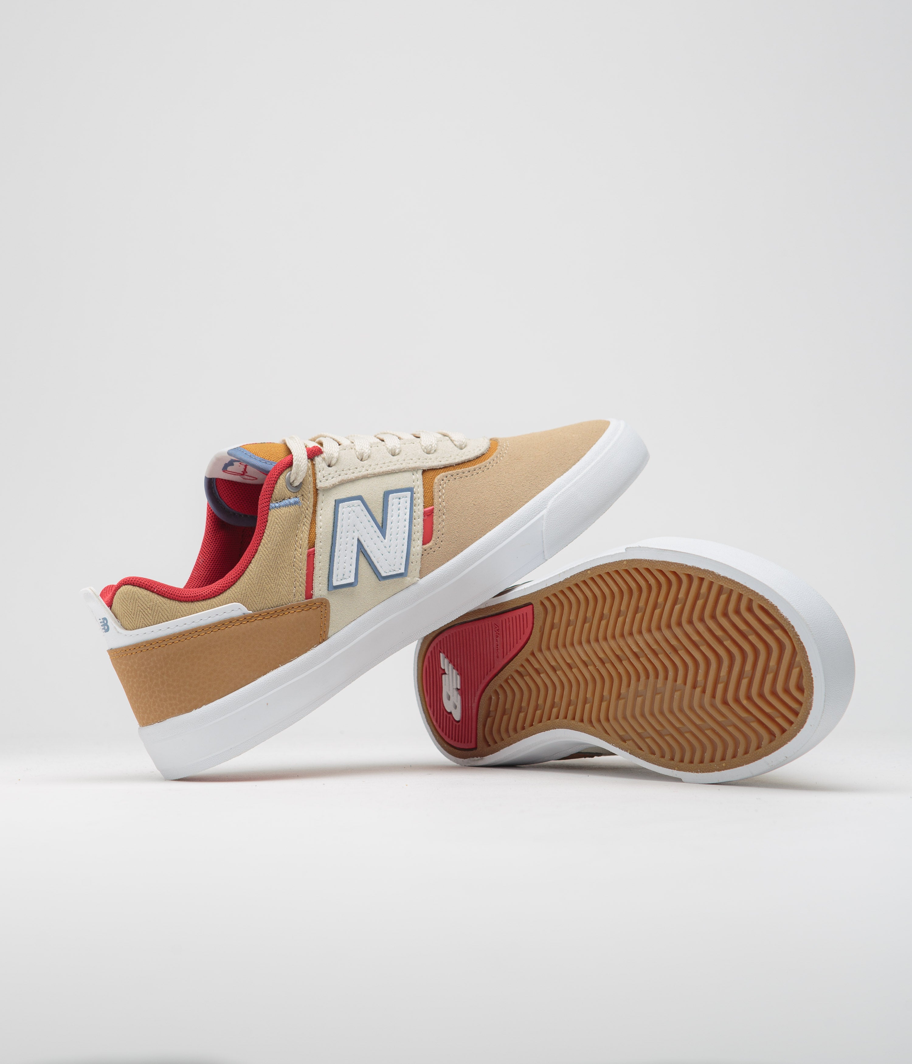 New Balance Numeric 306 Jamie Foy Shoes - Tan / Red | Flatspot