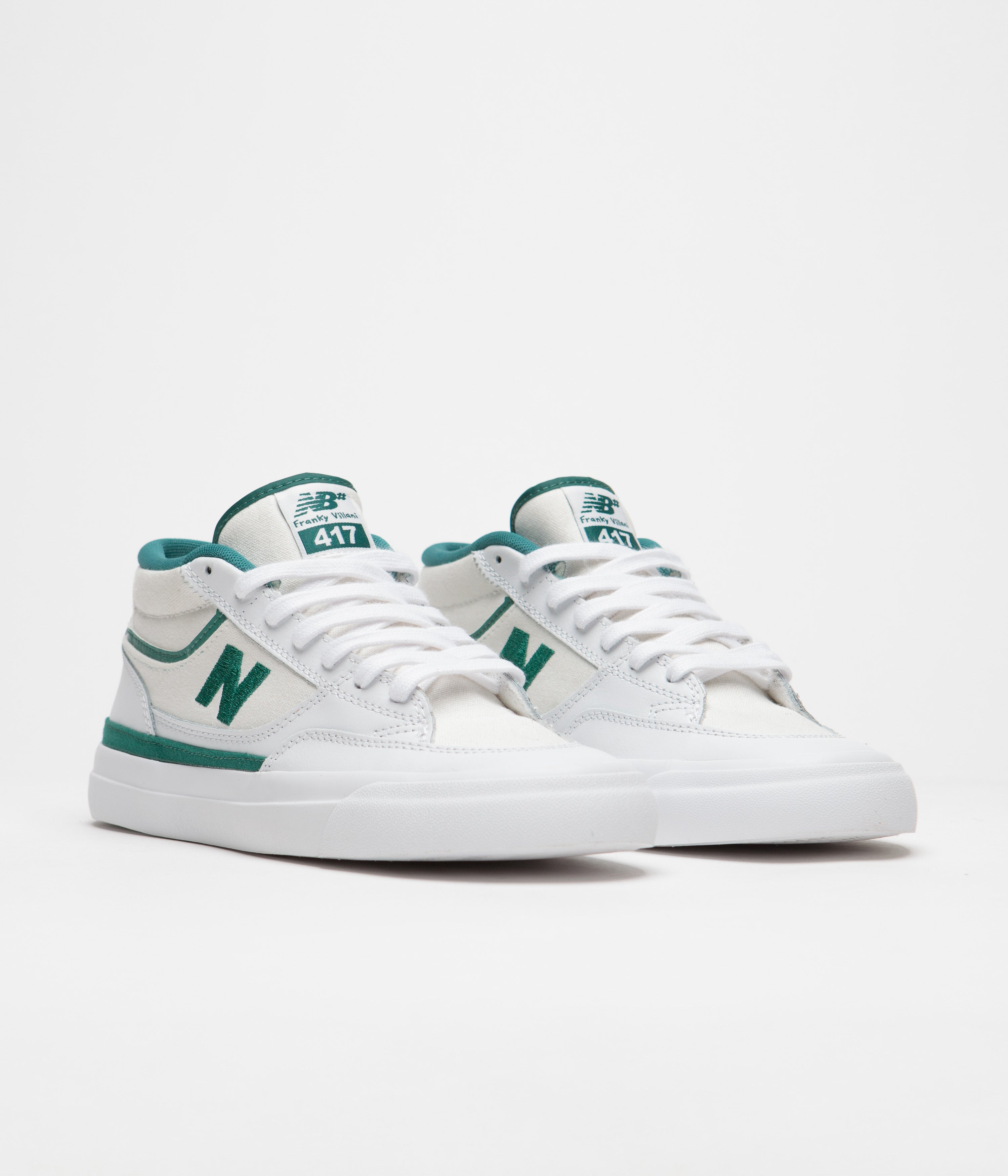 New Balance Numeric 417 Franky Villani Shoes - White / Green | Flatspot