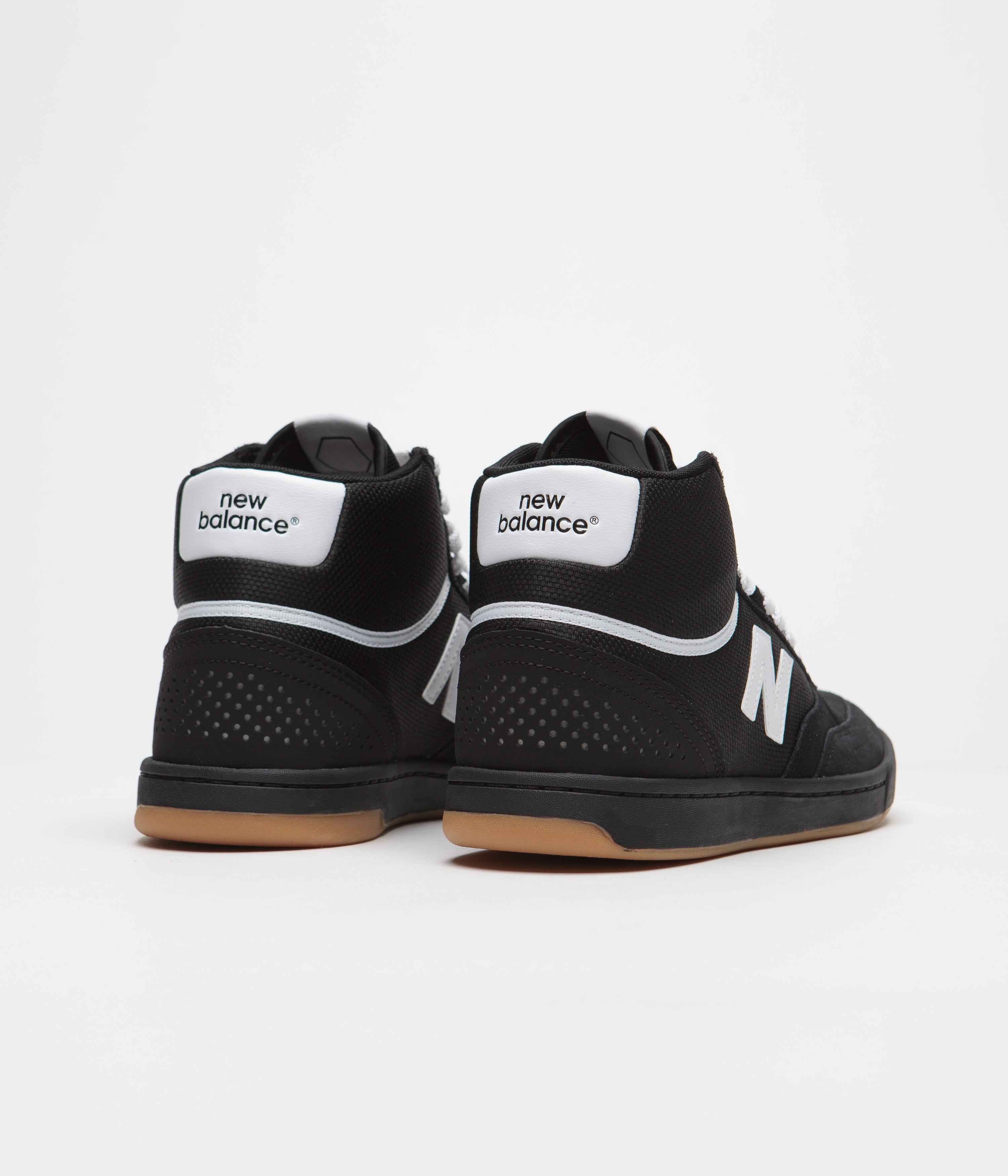 New Balance Numeric 440 Hi Shoes - Black / White / White | flatspot