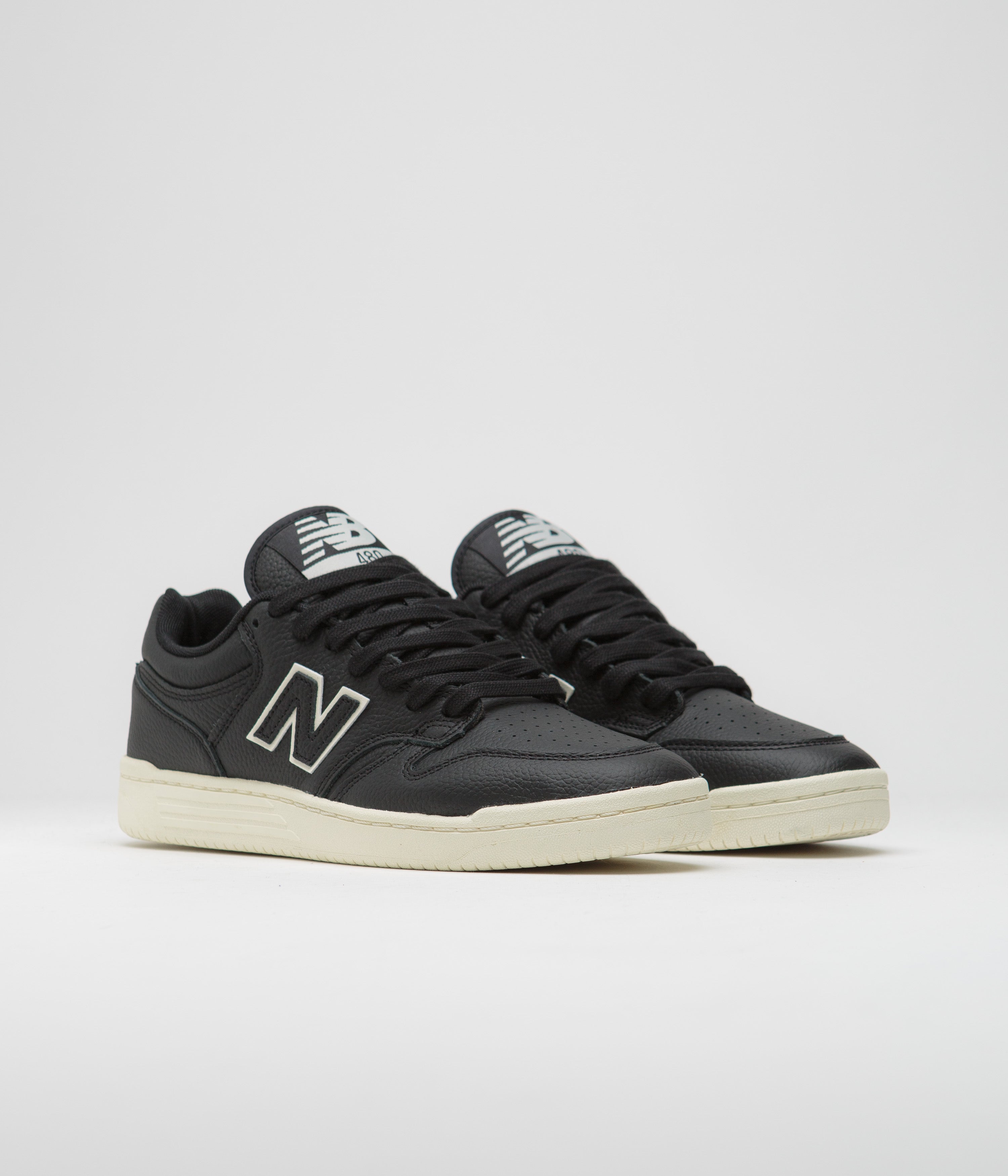 New Balance Numeric 480 Shoes - Black / Sea Salt | Flatspot