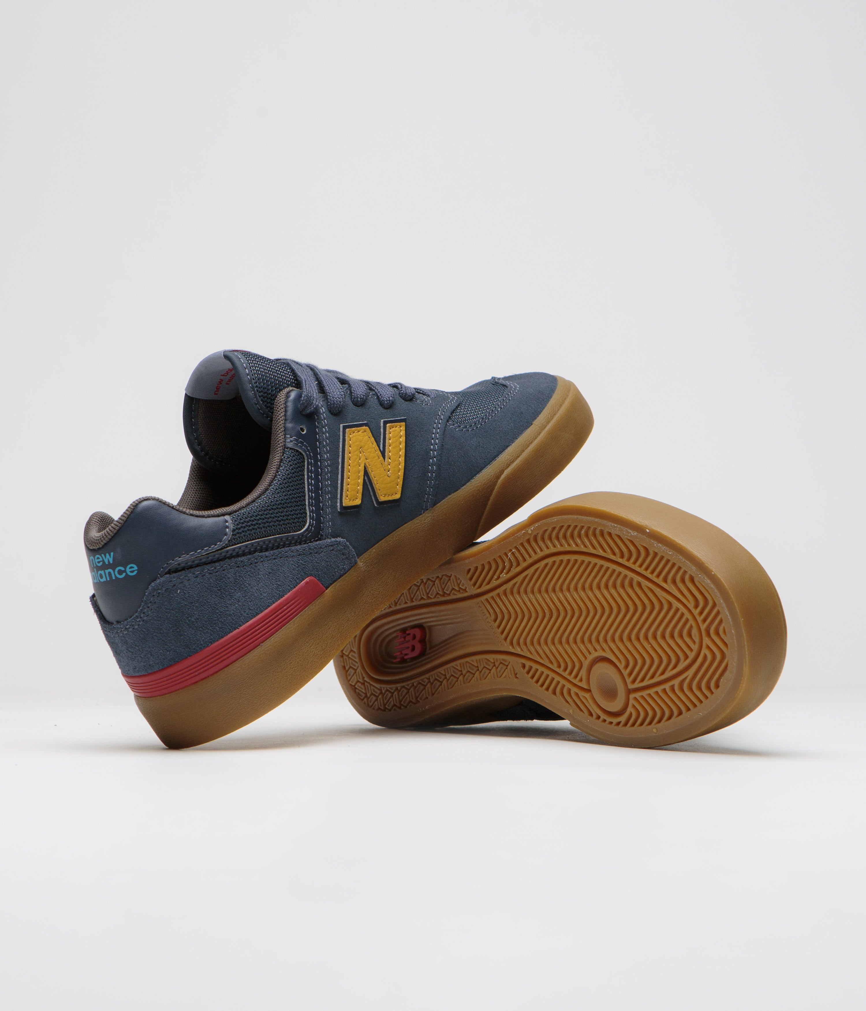 New Balance Numeric 574 Shoes - Blue Indigo / Gum | flatspot