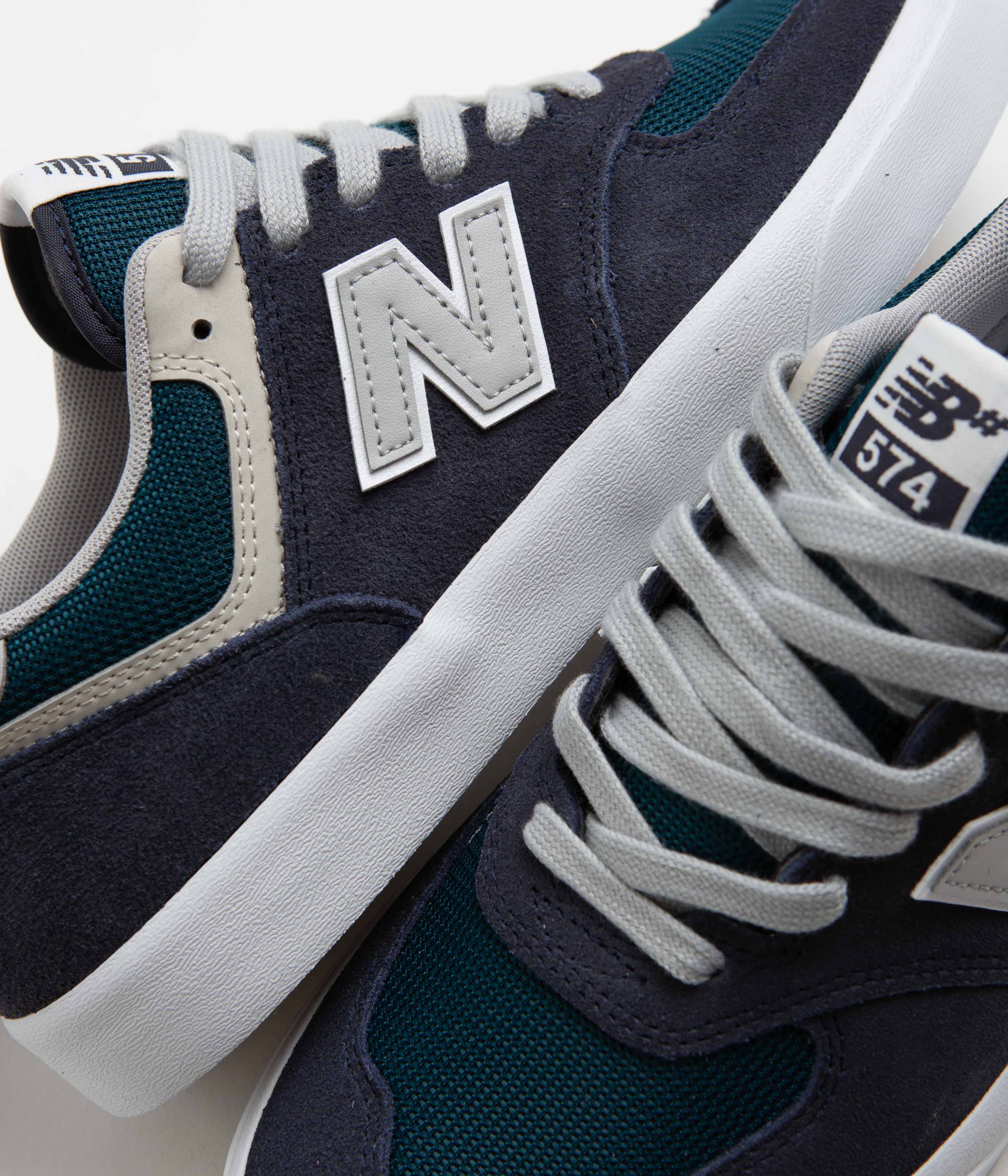 New Balance Numeric 574 Shoes - Navy / Grey | Flatspot