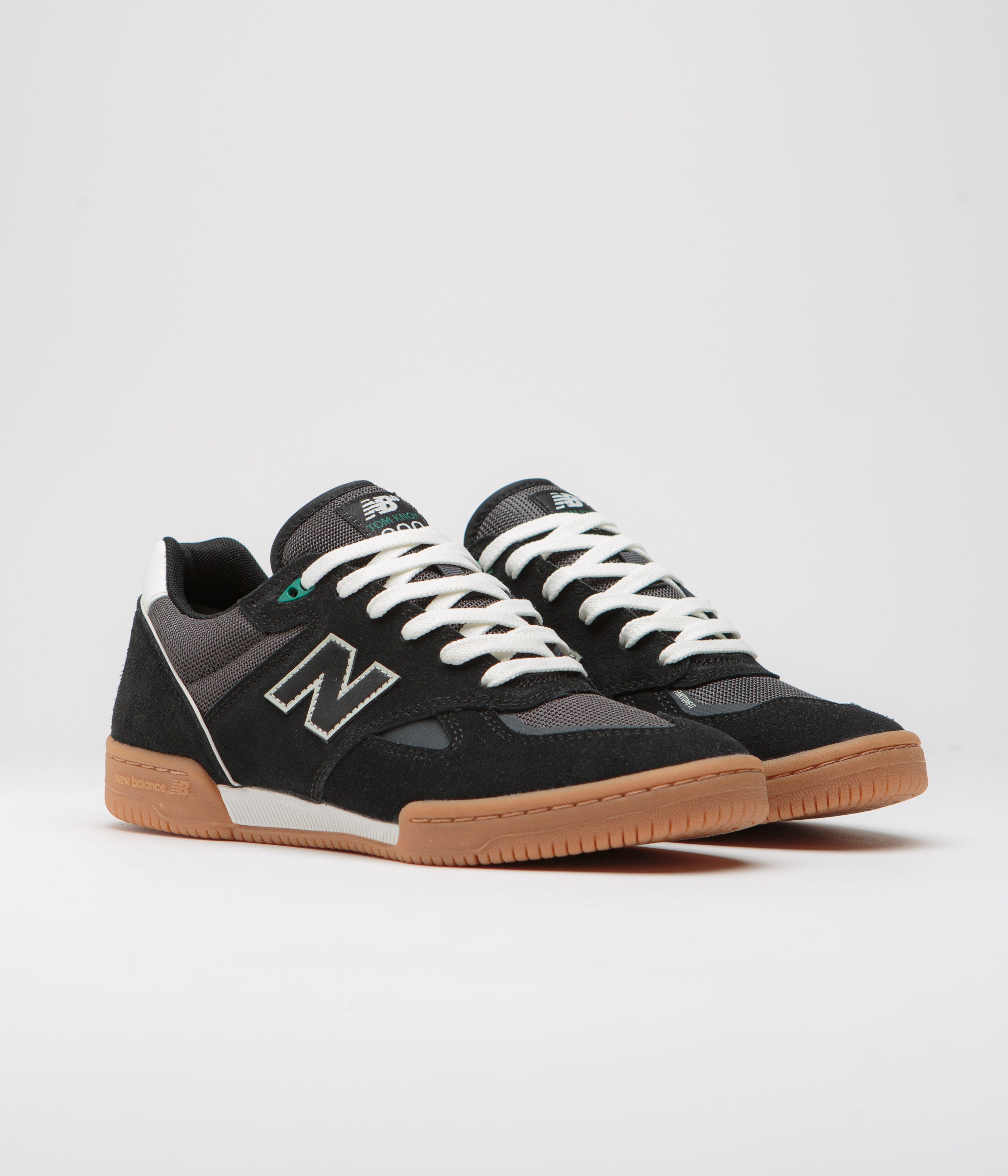 New Balance Numeric 600 Tom Knox Shoes - Black / Gum | Flatspot