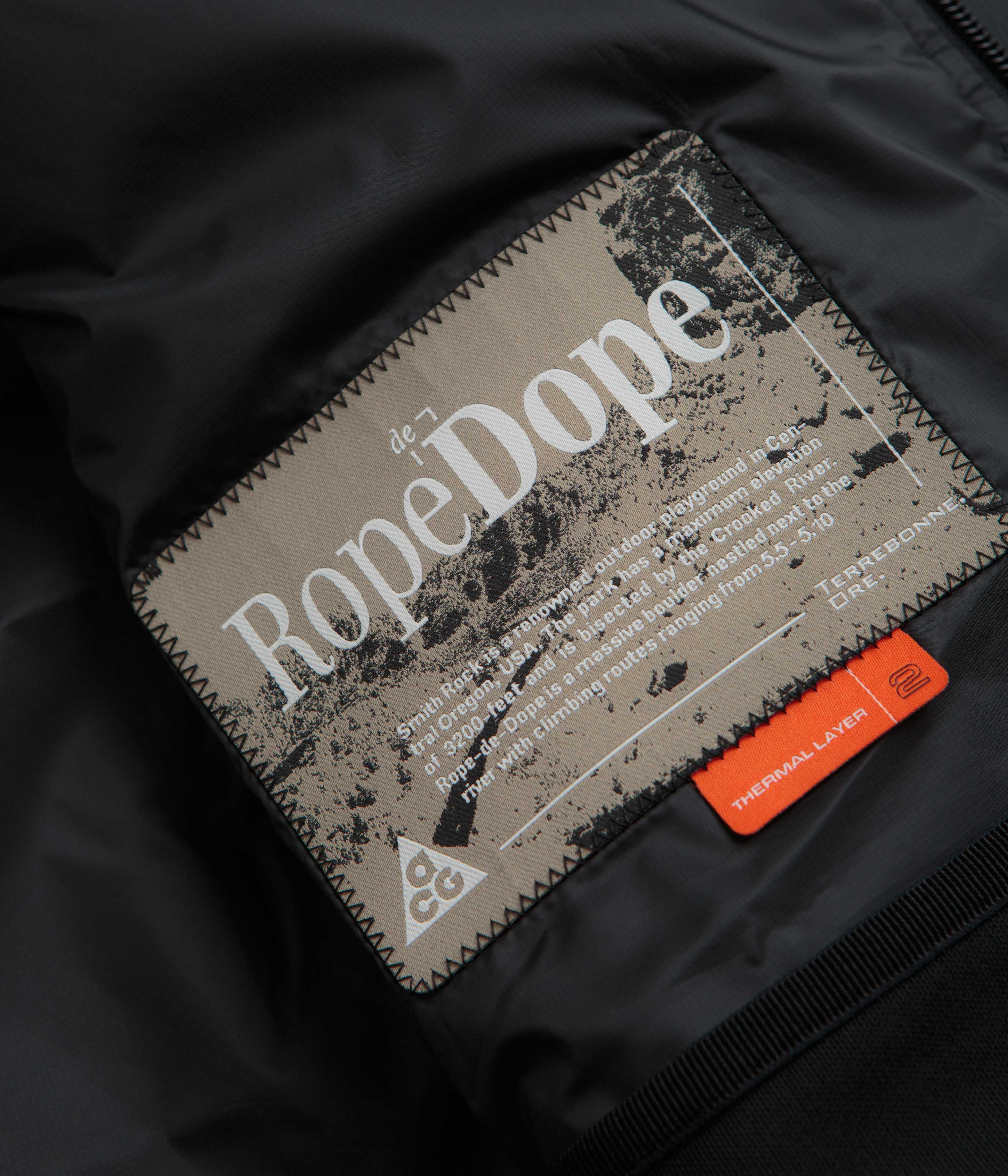 Nike ACG Rope De Dope PrimaLoft Jacket - Black / Black / Black / Summi ...