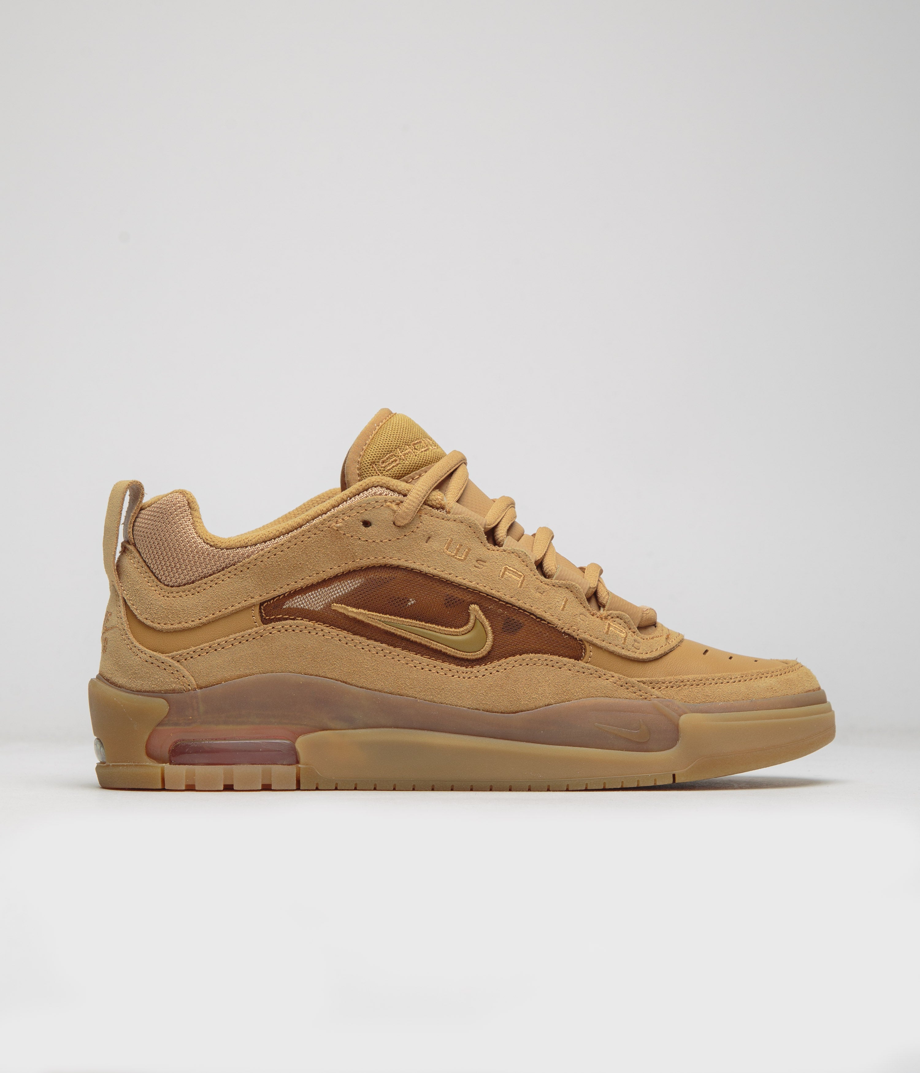 Nike SB Air Max Ishod Shoes - Flax / Wheat - Flax - Safety Orange ...