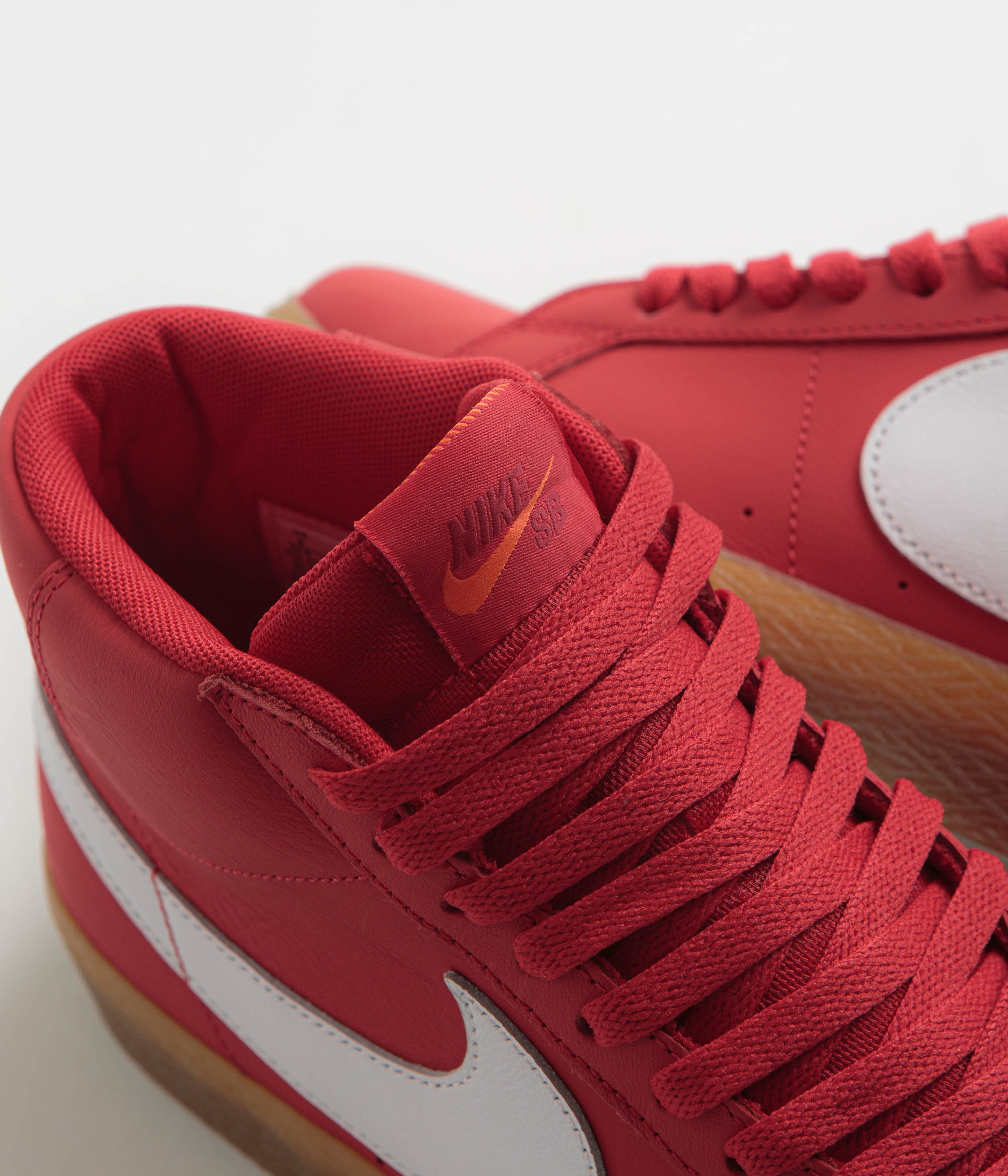 Nike SB Orange Label Blazer Mid Shoes - University Red / White - White ...