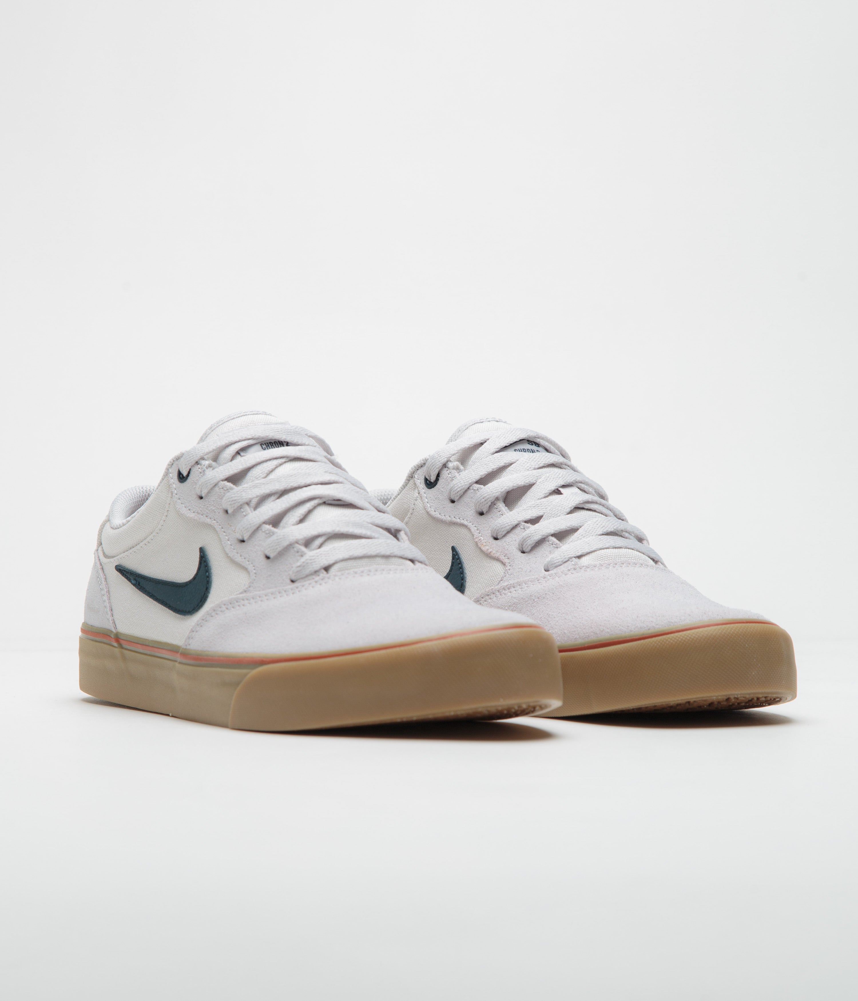 Nike SB Chron 2 Shoes - Vast Grey / Armory Navy - Dark Russet | flatspot