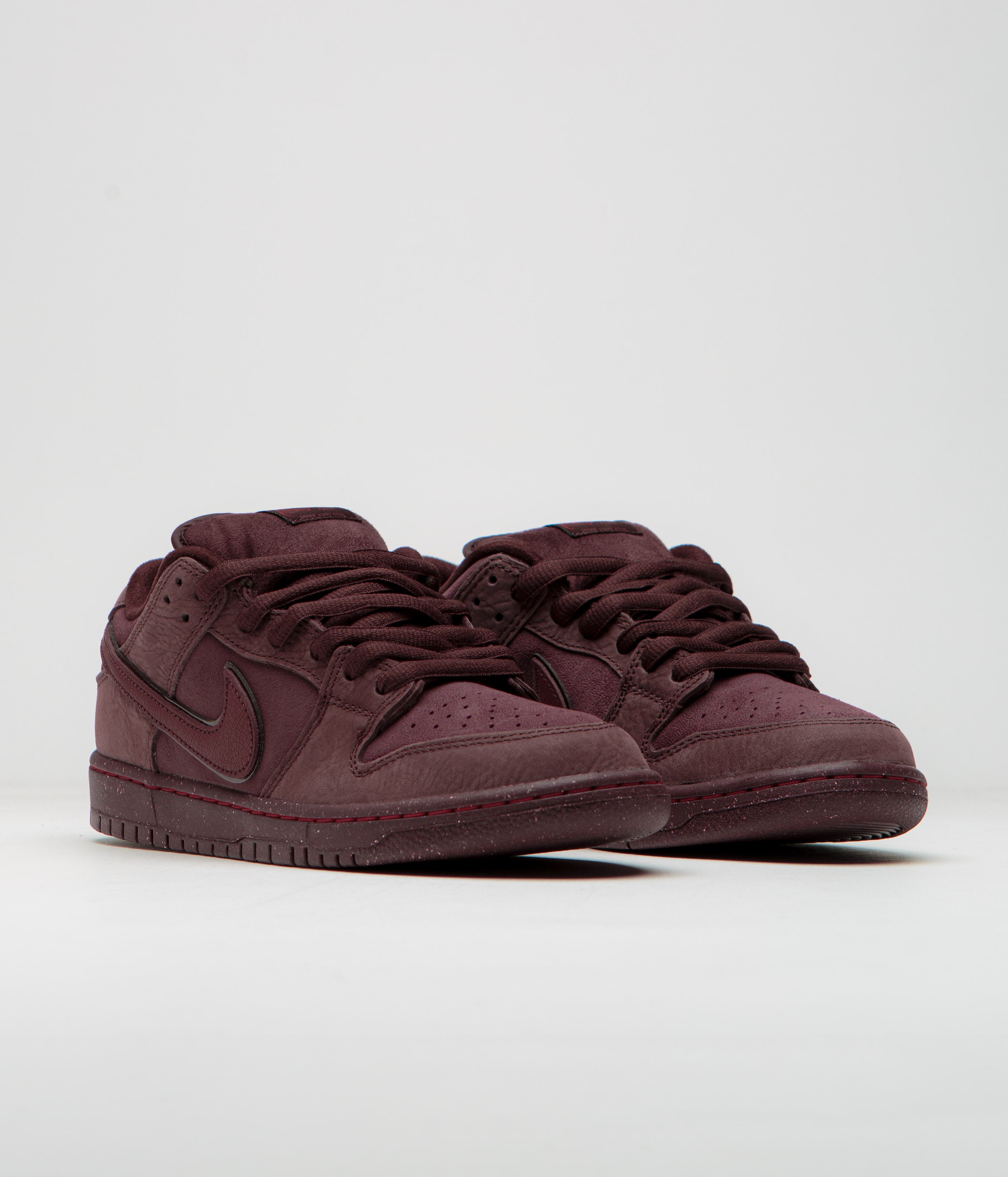 Nike SB Dunk Low Premium Shoes - Burgundy Crush / Dark Team Red - Eart ...