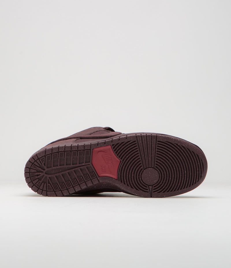 Nike SB Dunk Low Premium Shoes - Burgundy Crush / Dark Team Red - Eart ...