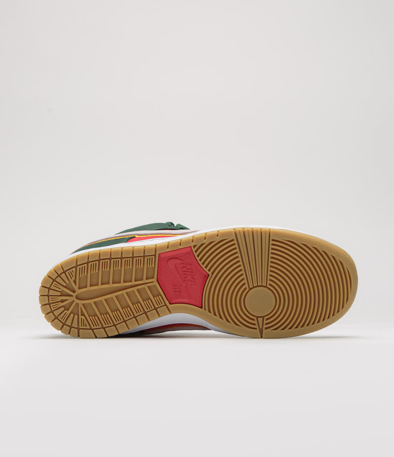 Nike SB Dunk Low Pro Premium Shoes - Fir / White - University Gold - F ...
