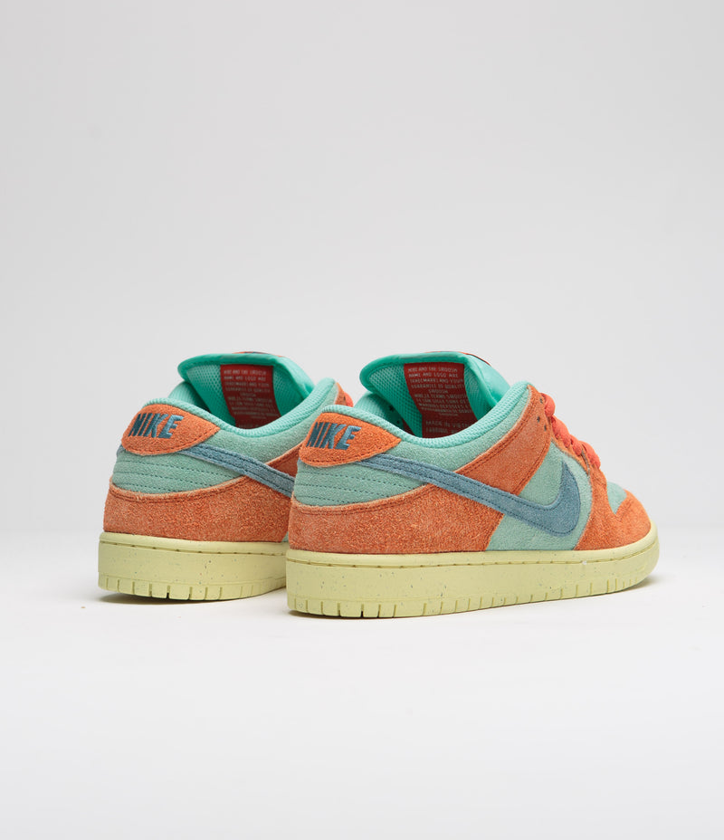 Nike SB Dunk Low Pro Premium Shoes - Orange / Noise Aqua - Emerald Ris ...