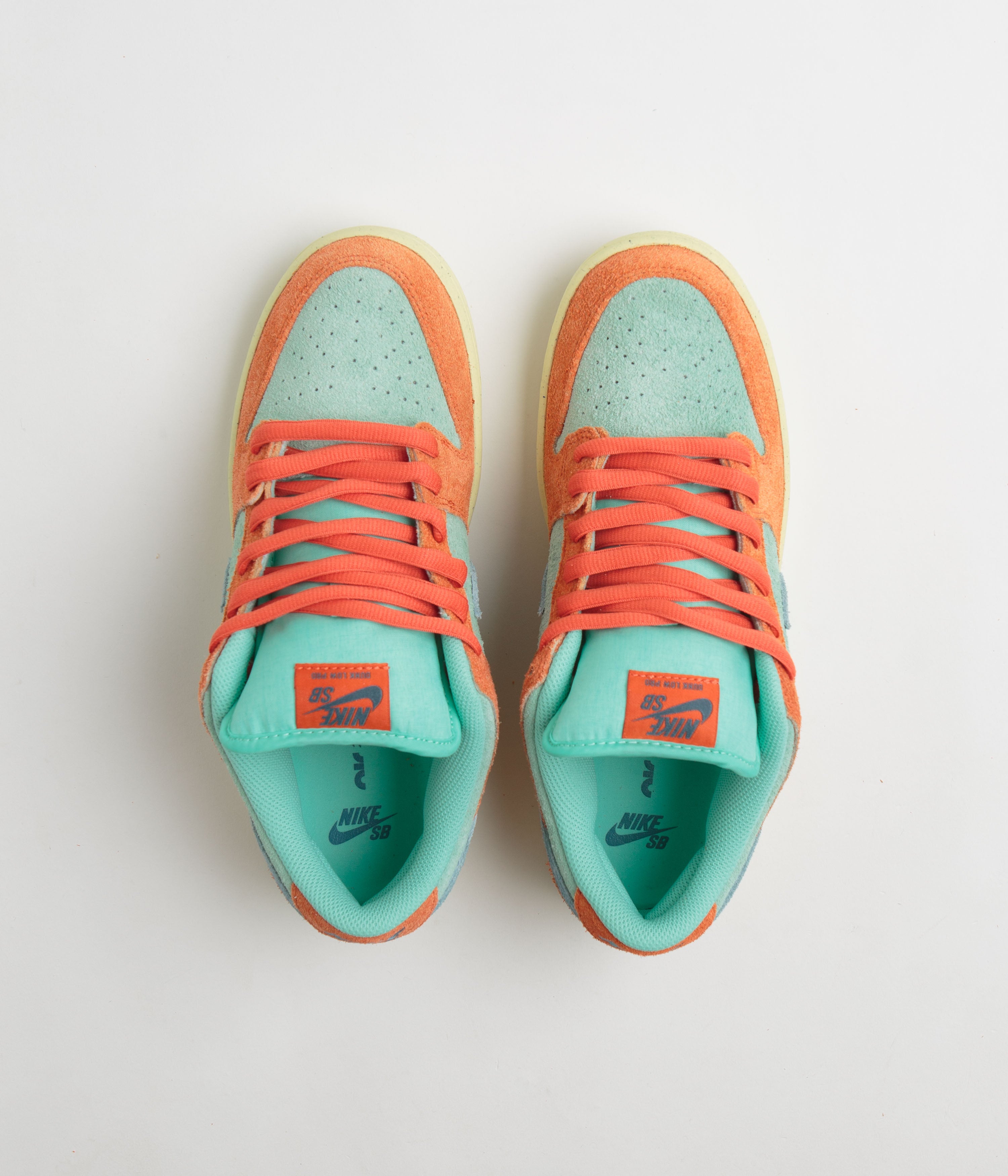 Nike SB Dunk Low Pro Premium Shoes - Orange / Noise Aqua - Emerald Ris ...