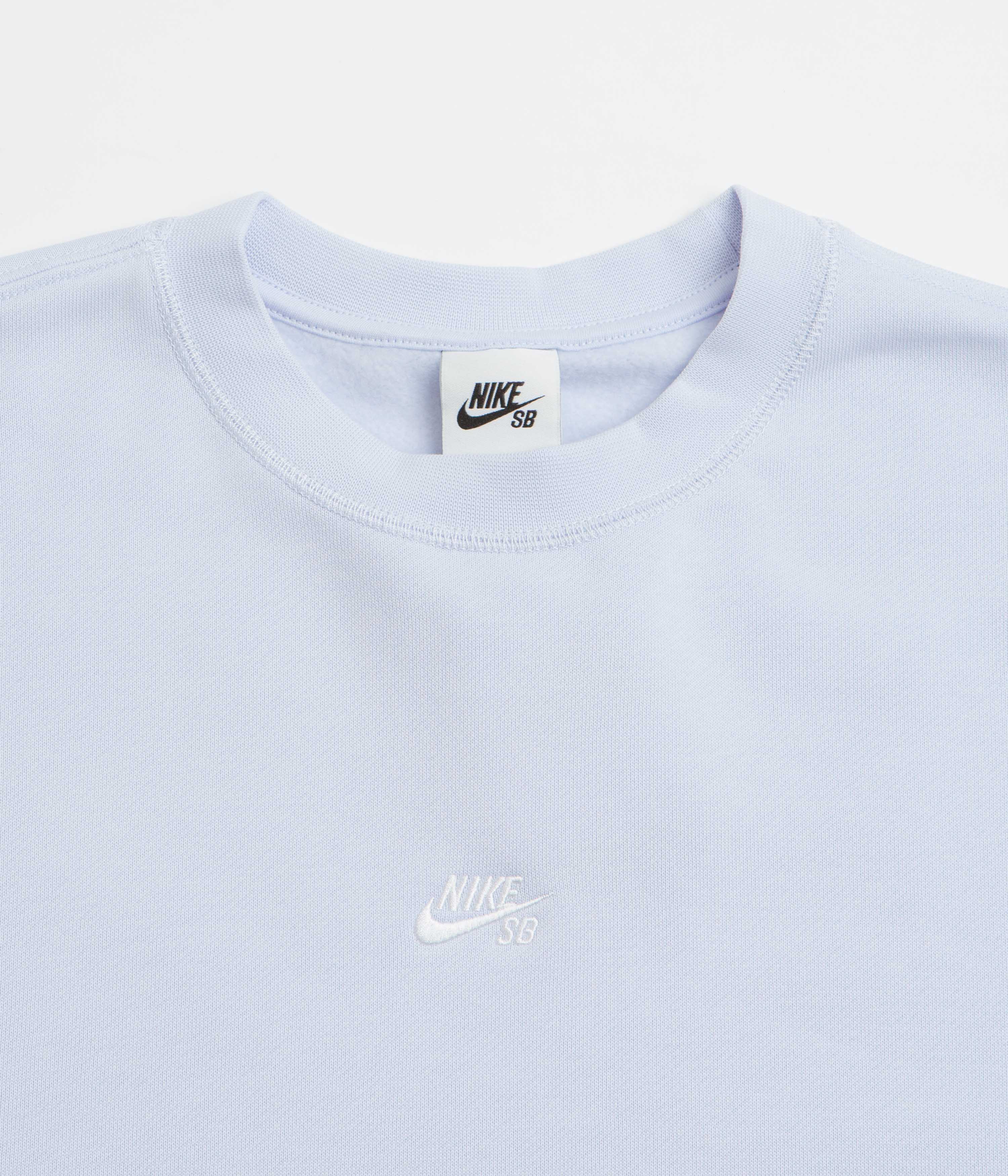 Nike SB Essential Logo Crewneck Sweatshirt - Football Grey / White ...