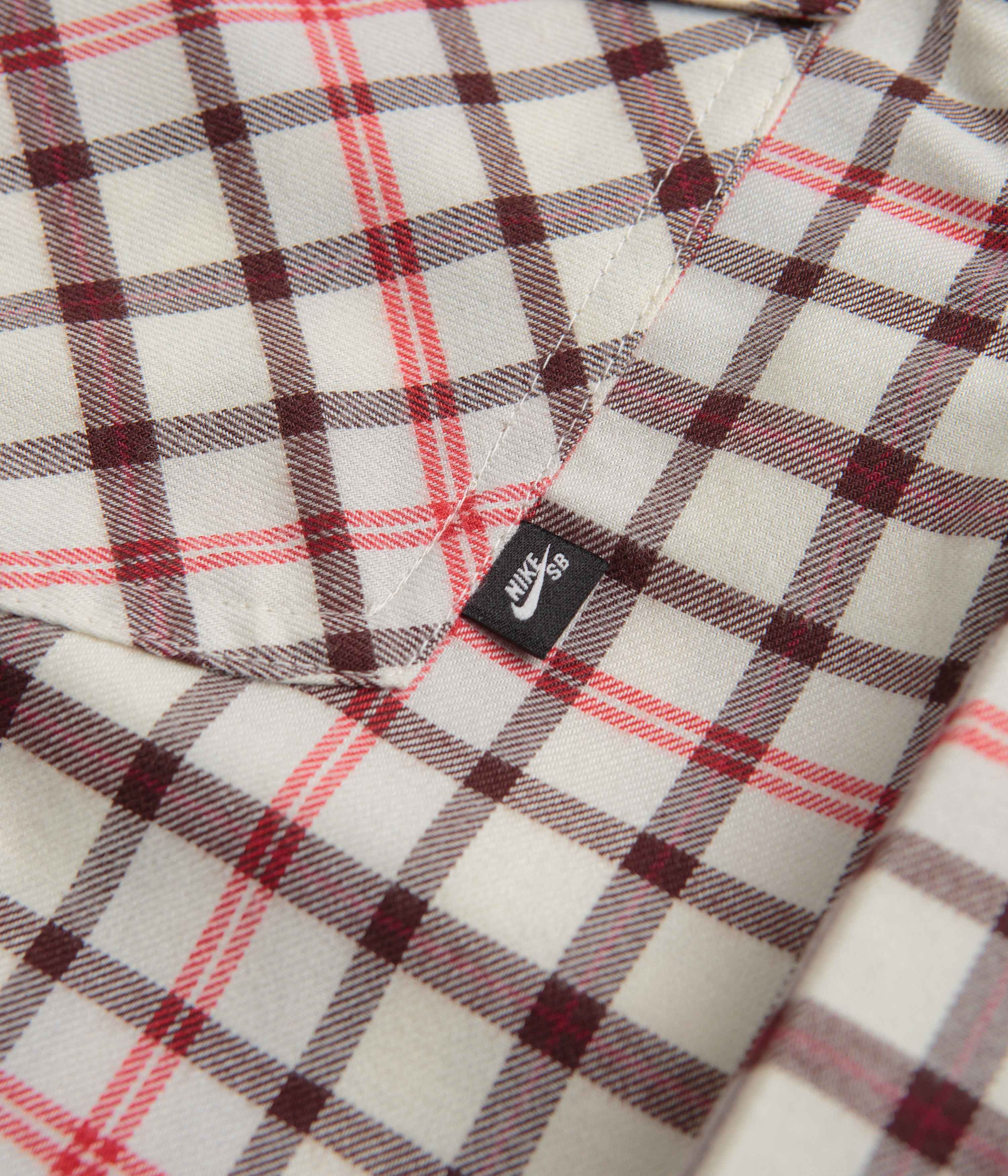 Nike SB Flannel Shirt - Coconut Milk / Light Bone | Flatspot