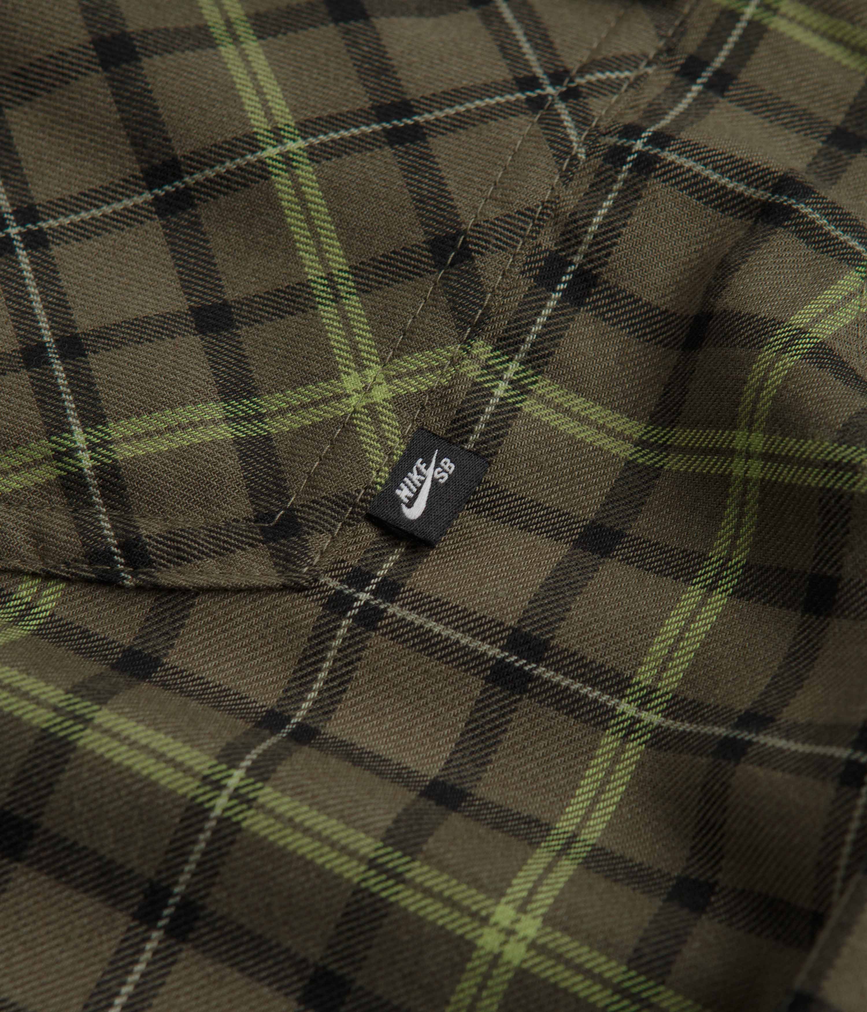 Nike SB Flannel Shirt - Medium Olive / Cargo Khaki | Flatspot