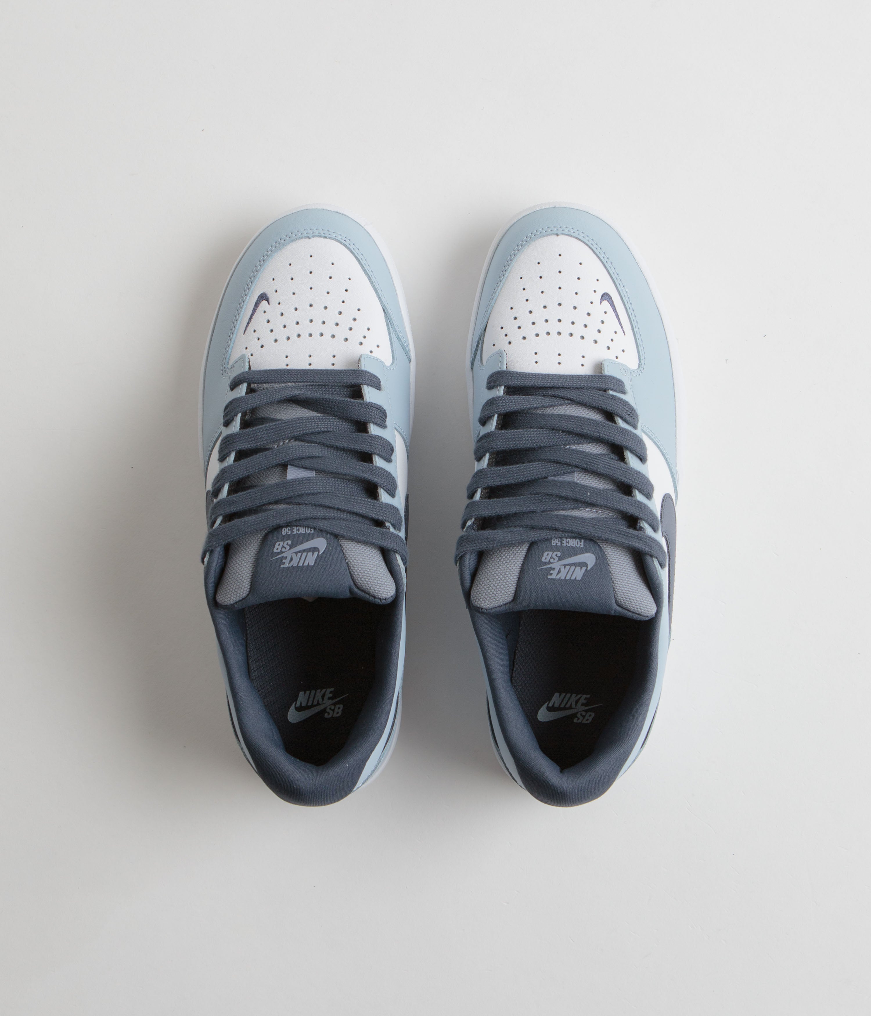Nike SB Force 58 Premium Shoes - White / Thunder Blue - White - Ashen ...
