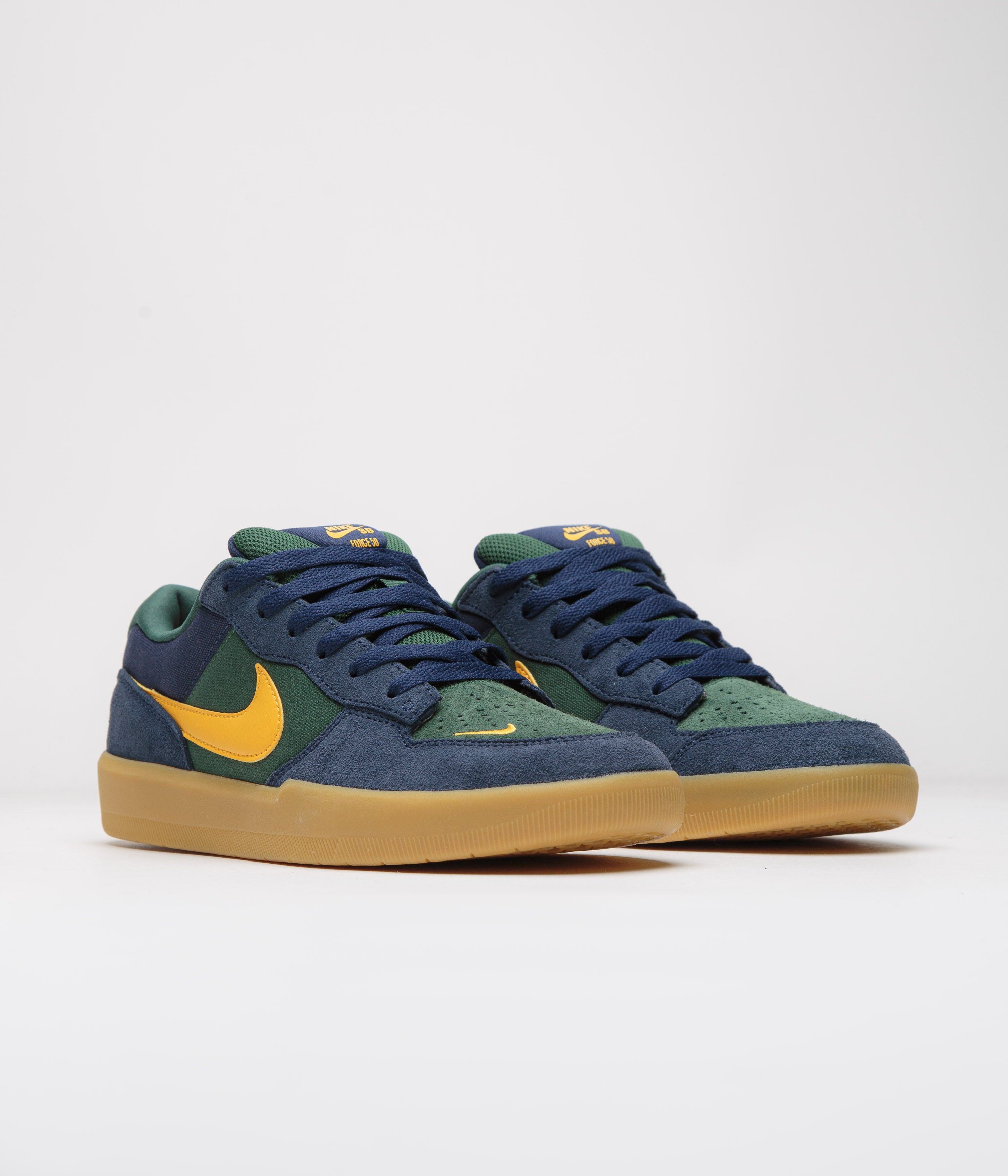 Nike SB Force 58 Shoes - Midnight Navy / University Gold - Fir | flatspot