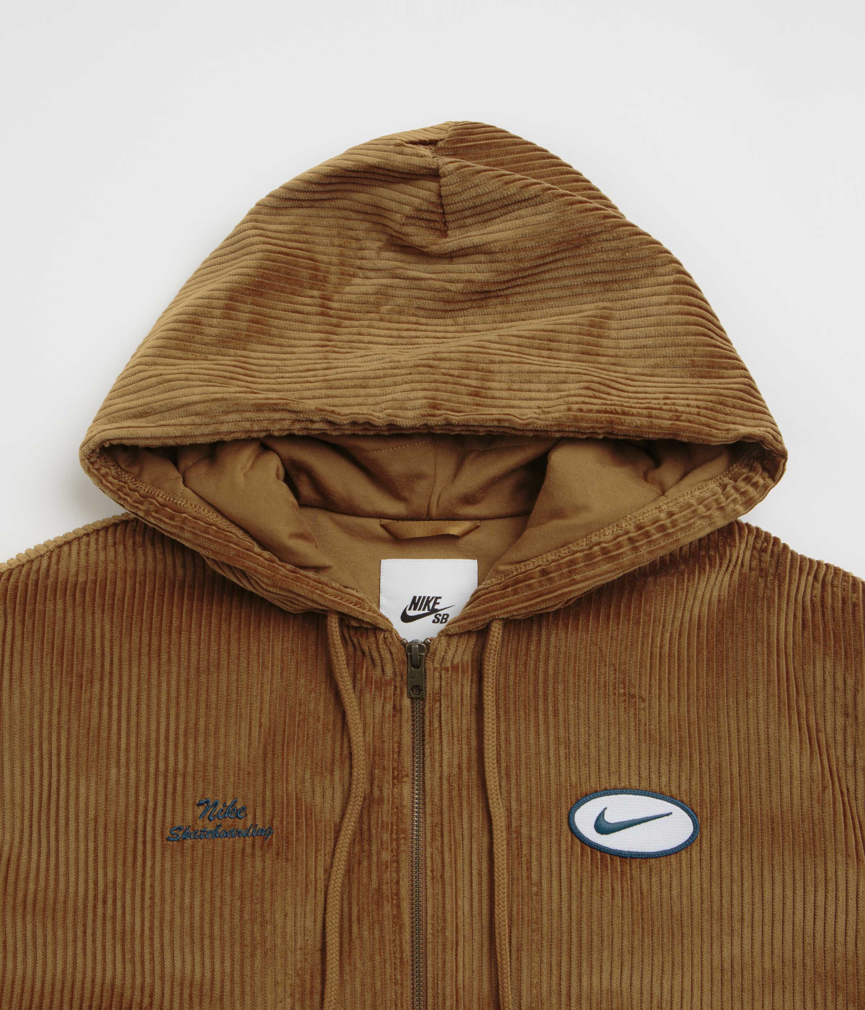 Nike SB Hooded Cord Jacket - Light British Tan / Armory Navy | flatspot