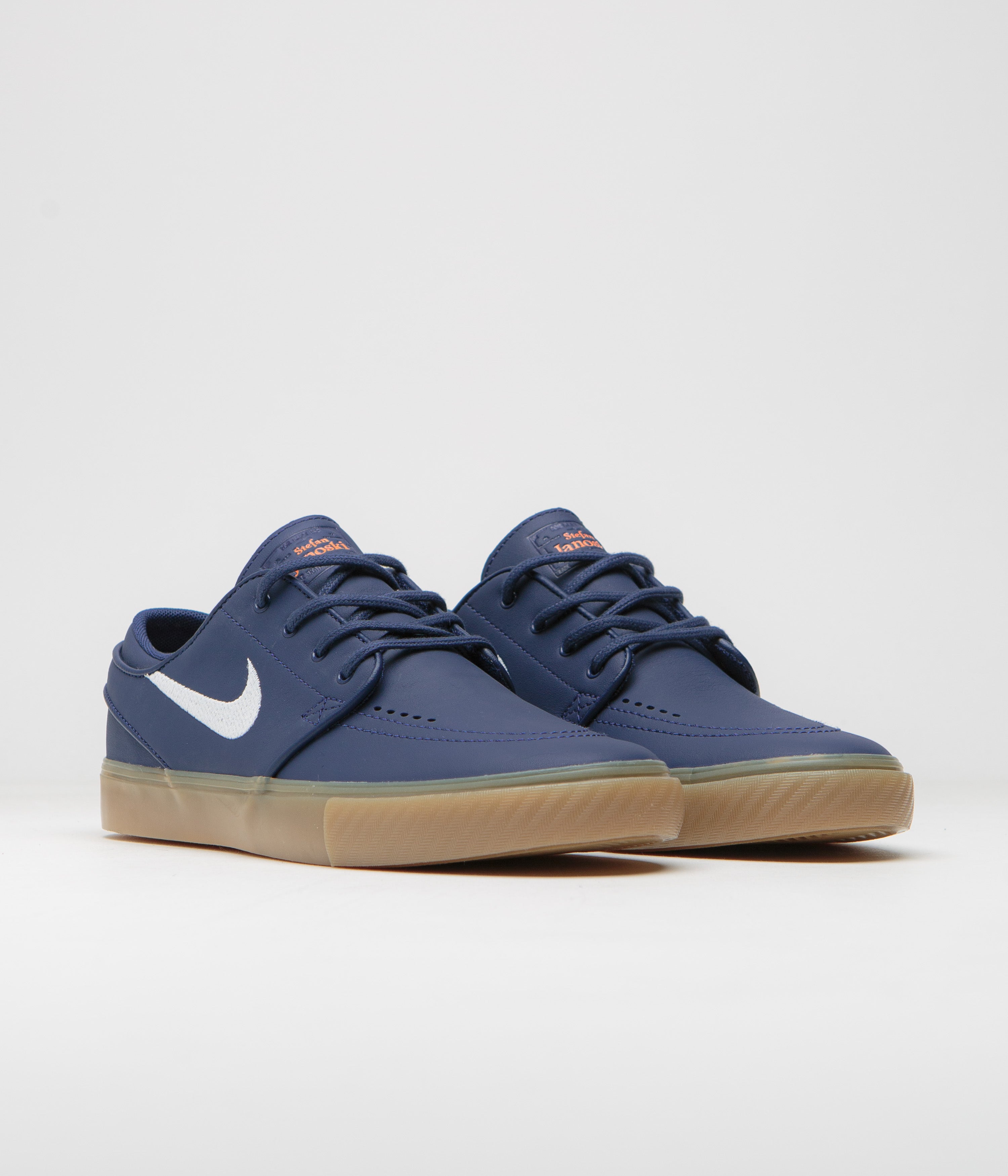 Nike SB Orange Label Janoski OG+ Shoes - Navy / White - Navy - Gum Lig ...