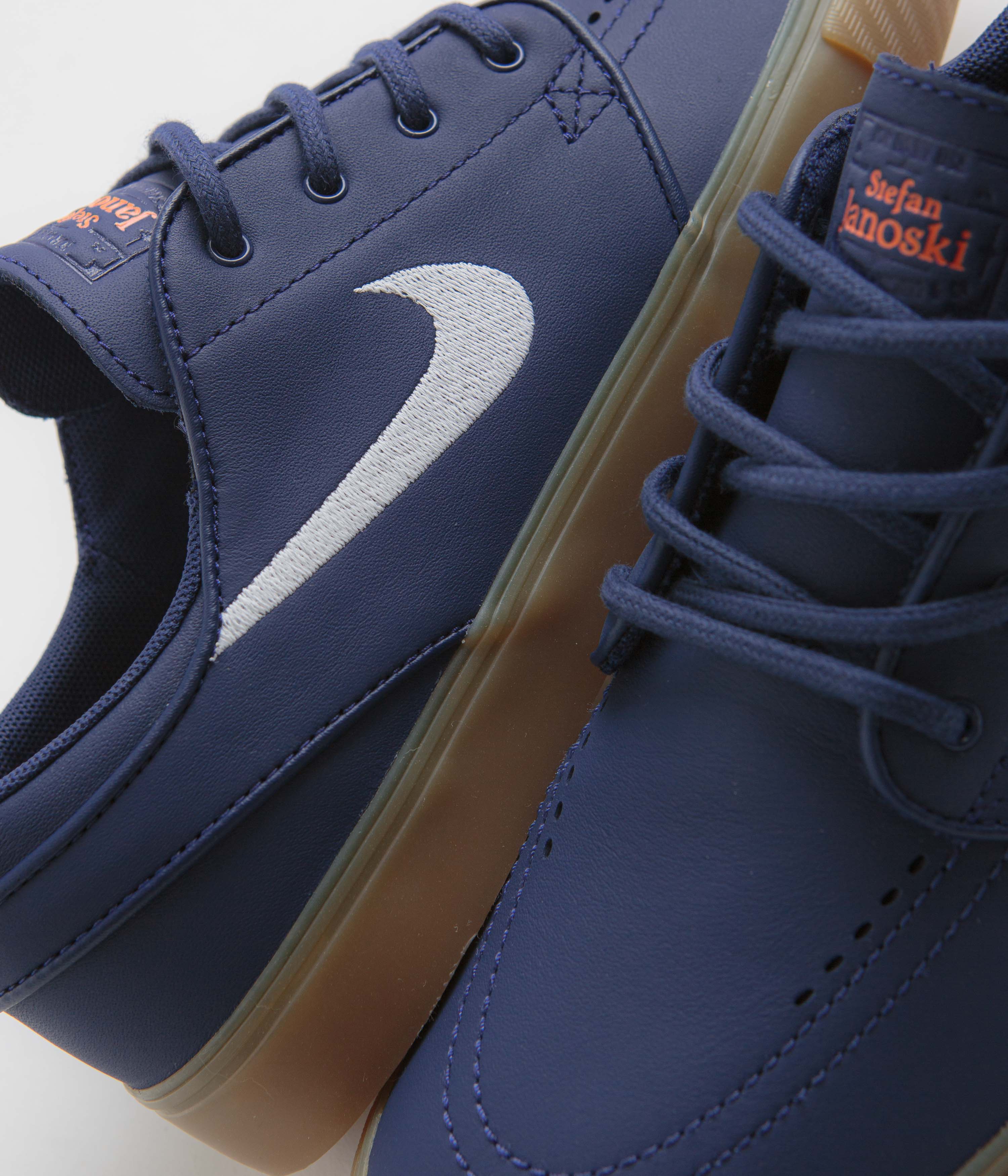 Nike SB Orange Label Janoski OG+ Shoes - Navy / White - Navy - Gum Lig ...