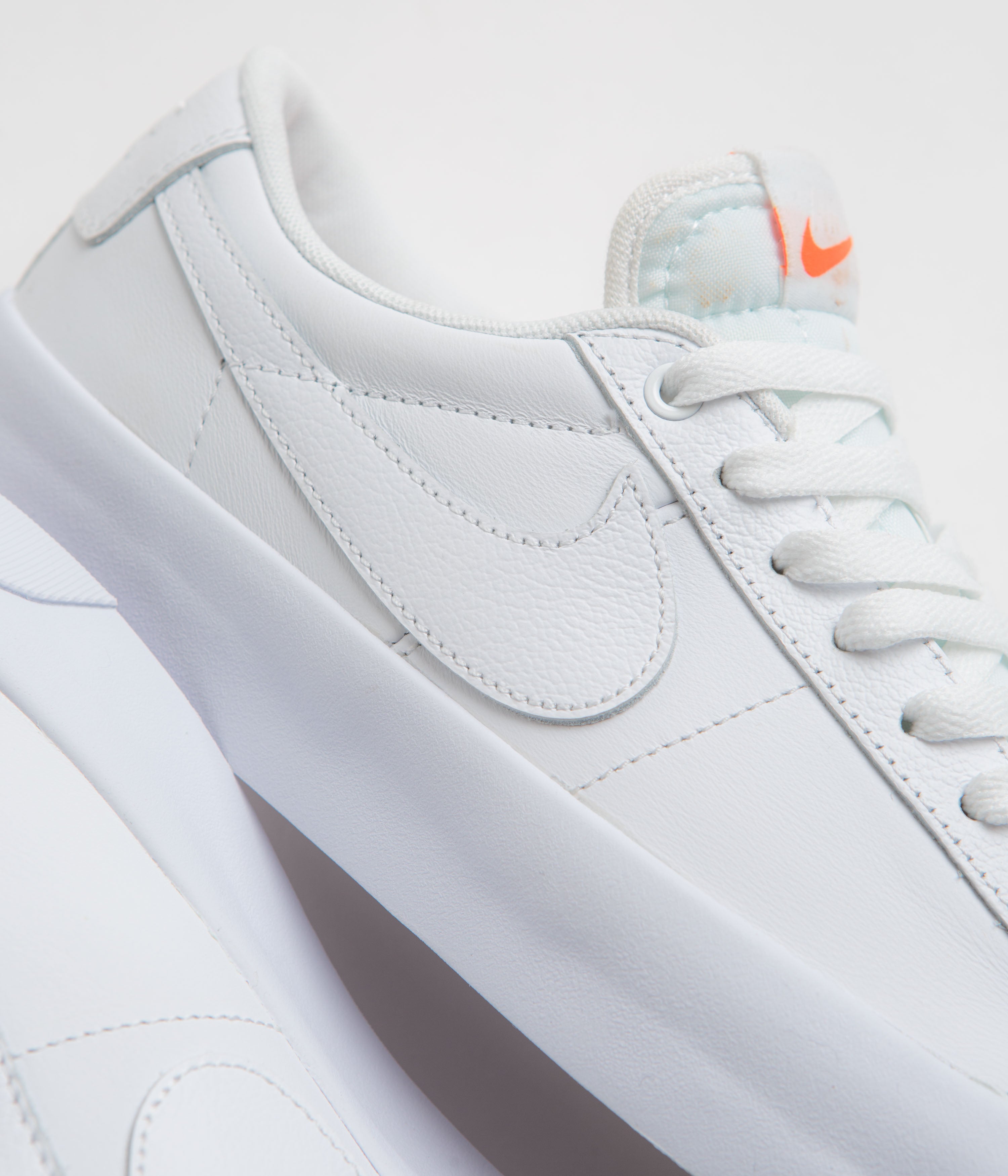 Nike SB Orange Label Blazer Low Pro GT Shoes - White / White - White ...