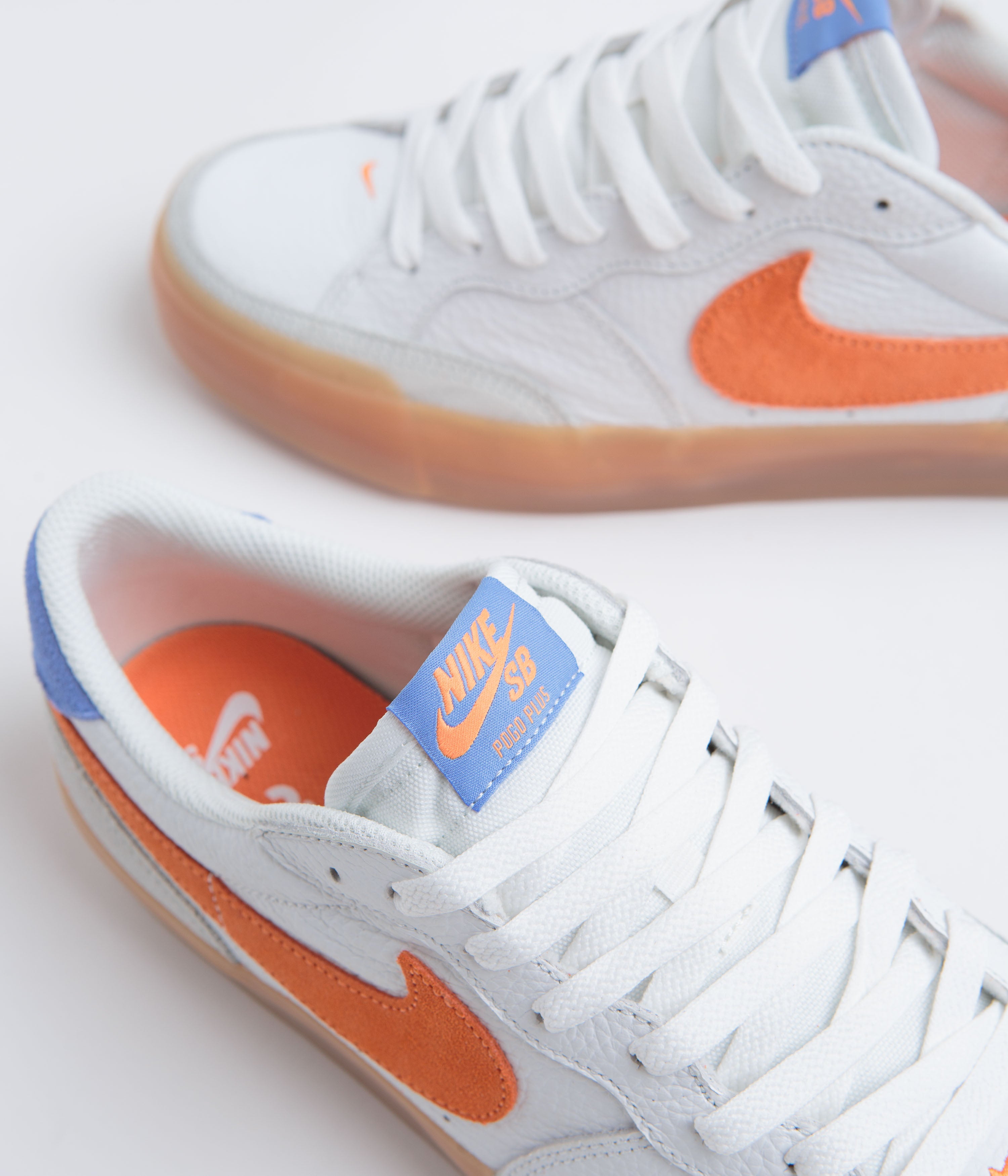 Nike SB Pogo Plus Premium Shoes - Summit White / Bright Mandarin | Flatspot