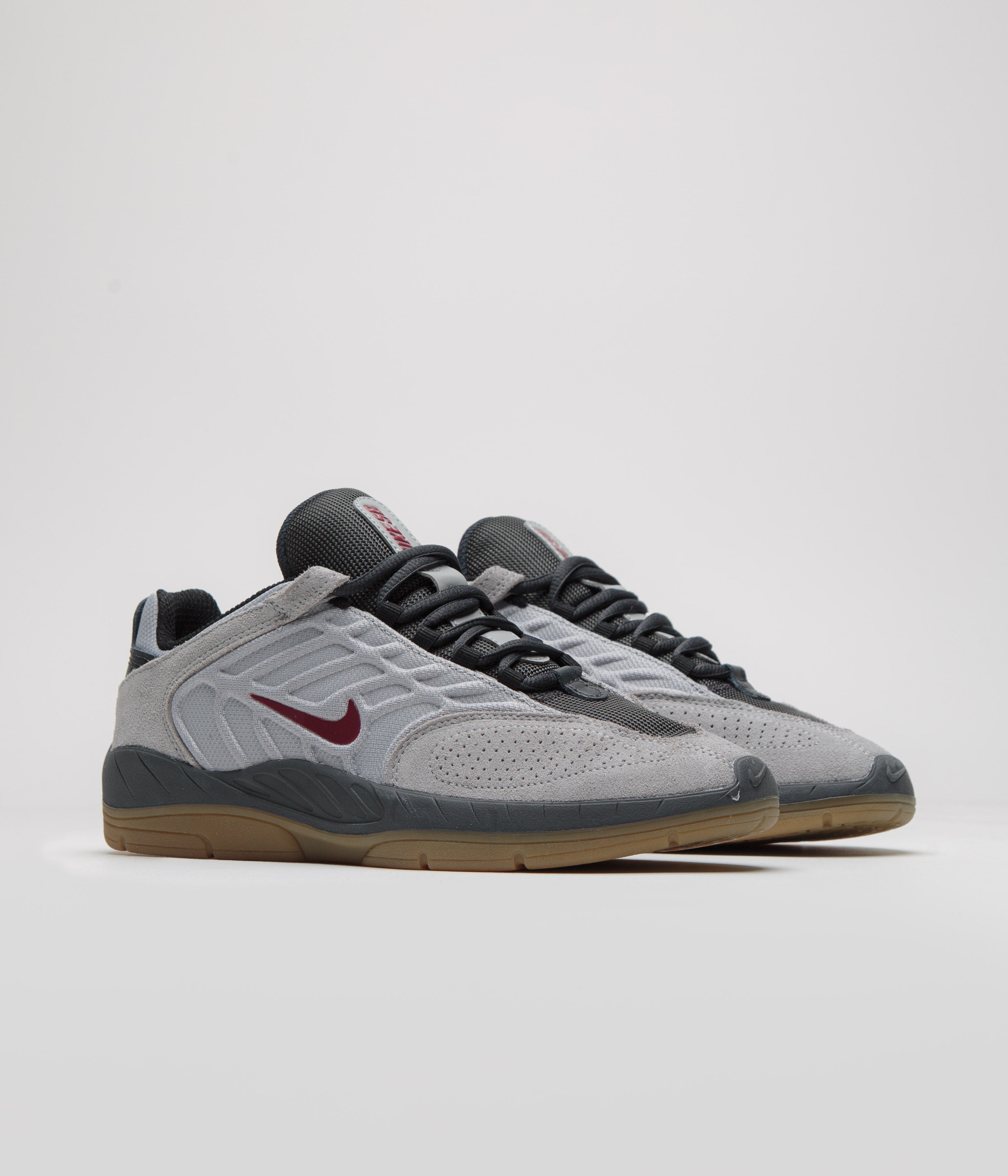 Nike SB Vertebrae Shoes - Light Smoke Grey / Dark Team Red | Flatspot