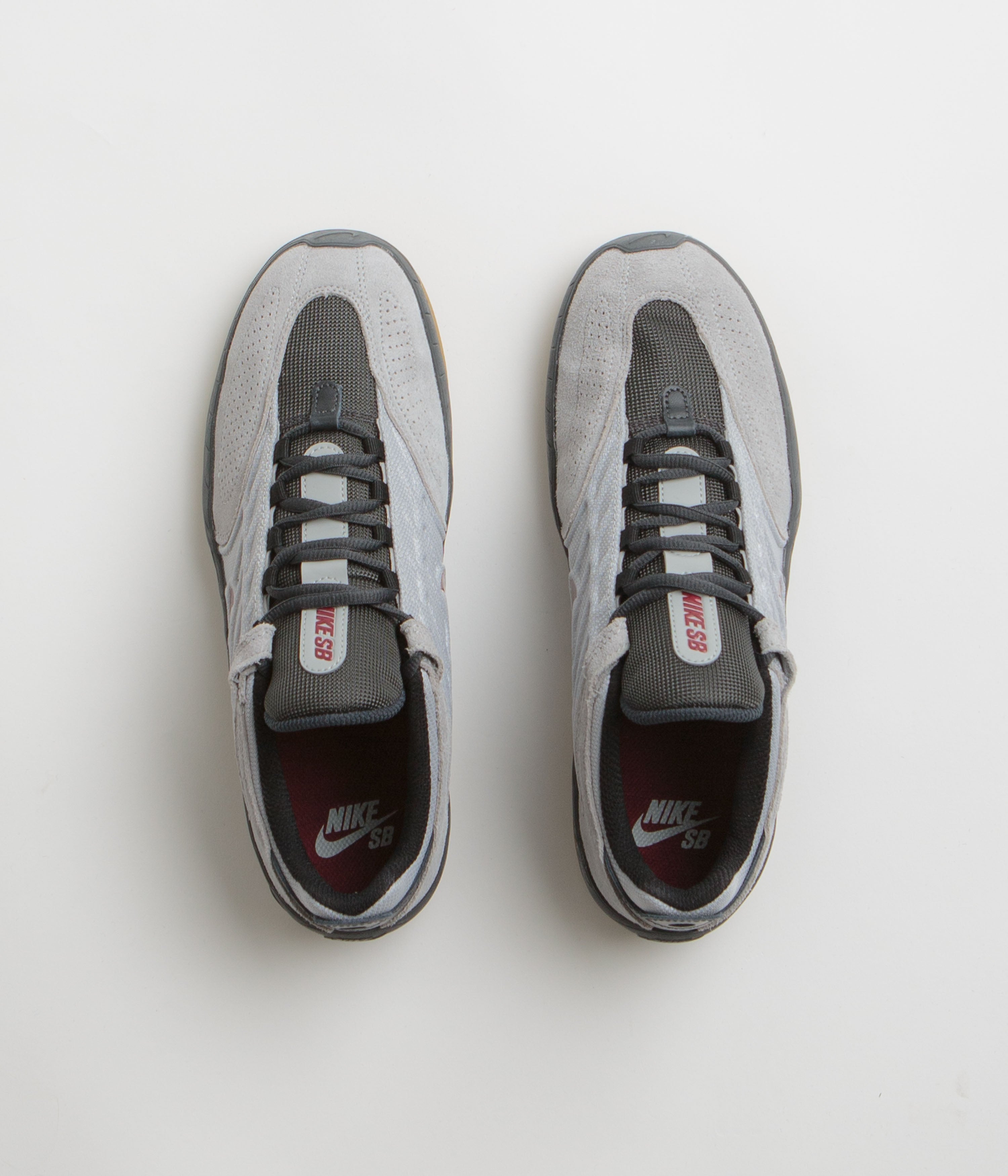 Nike SB Vertebrae Shoes - Light Smoke Grey / Dark Team Red | Flatspot