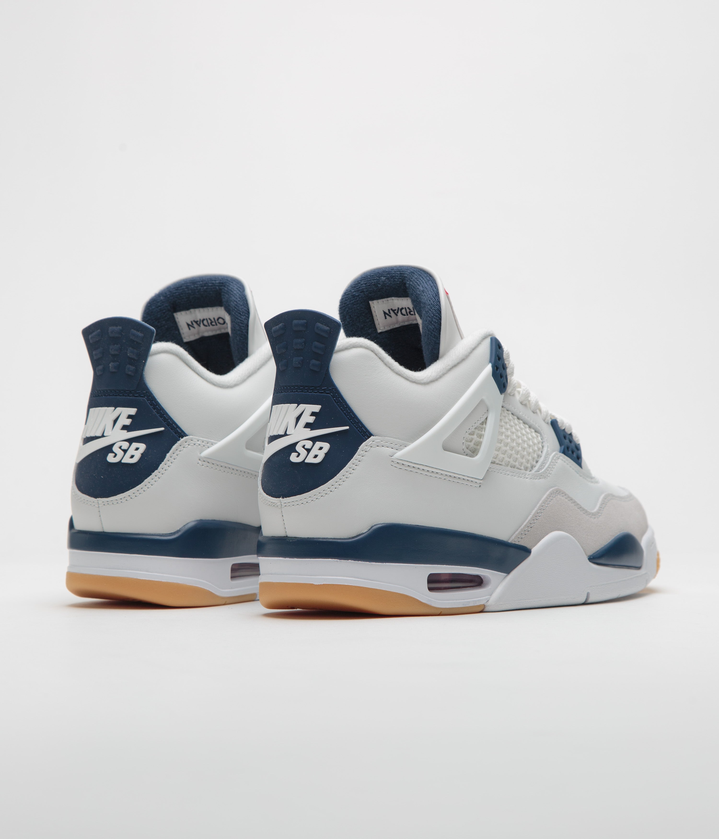 Nike SB x Air Jordan 4 Shoes - Summit White / White - Navy - Neutral G ...