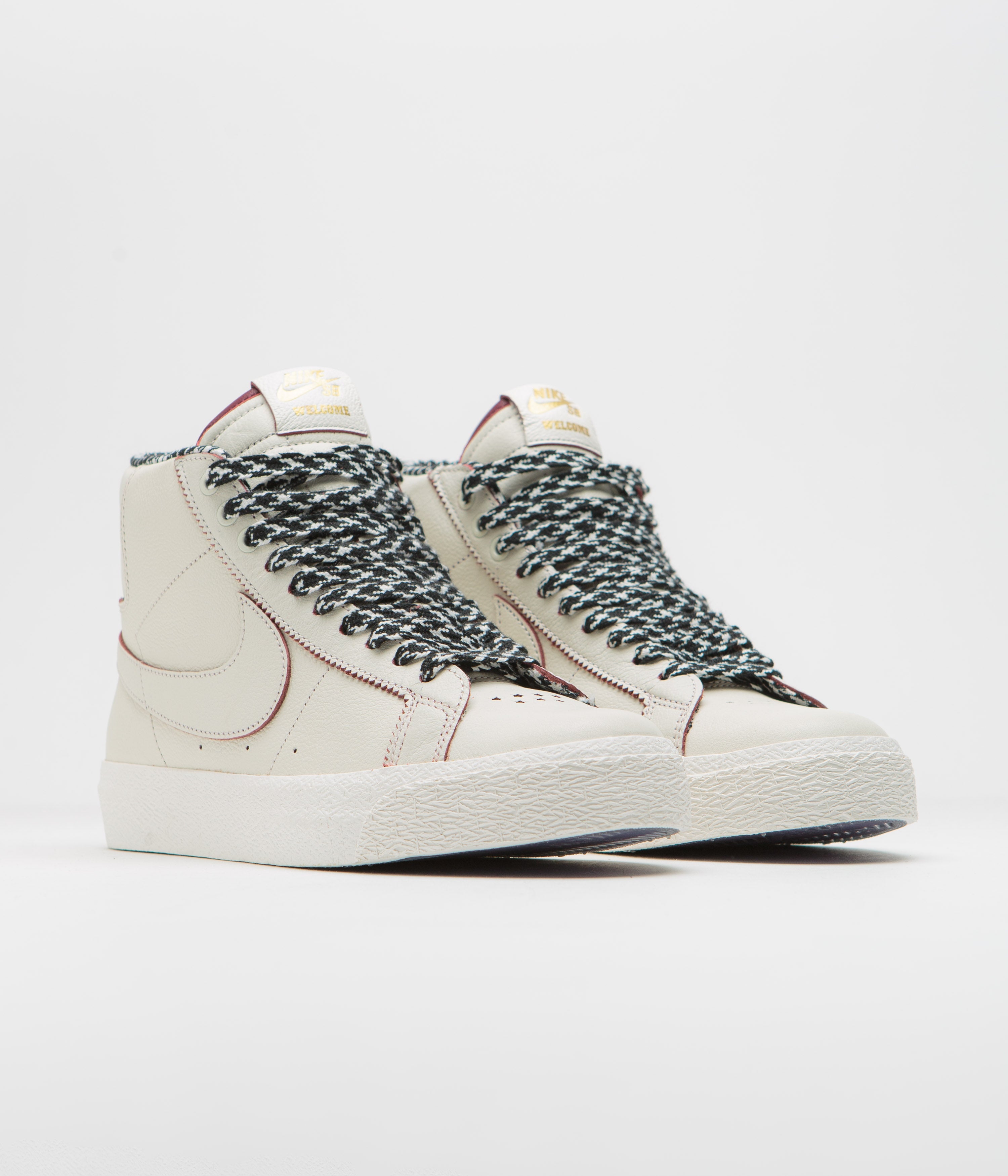Nike SB x Welcome Skateboarding Blazer Mid Shoes - Sail / Dark Beetroo ...
