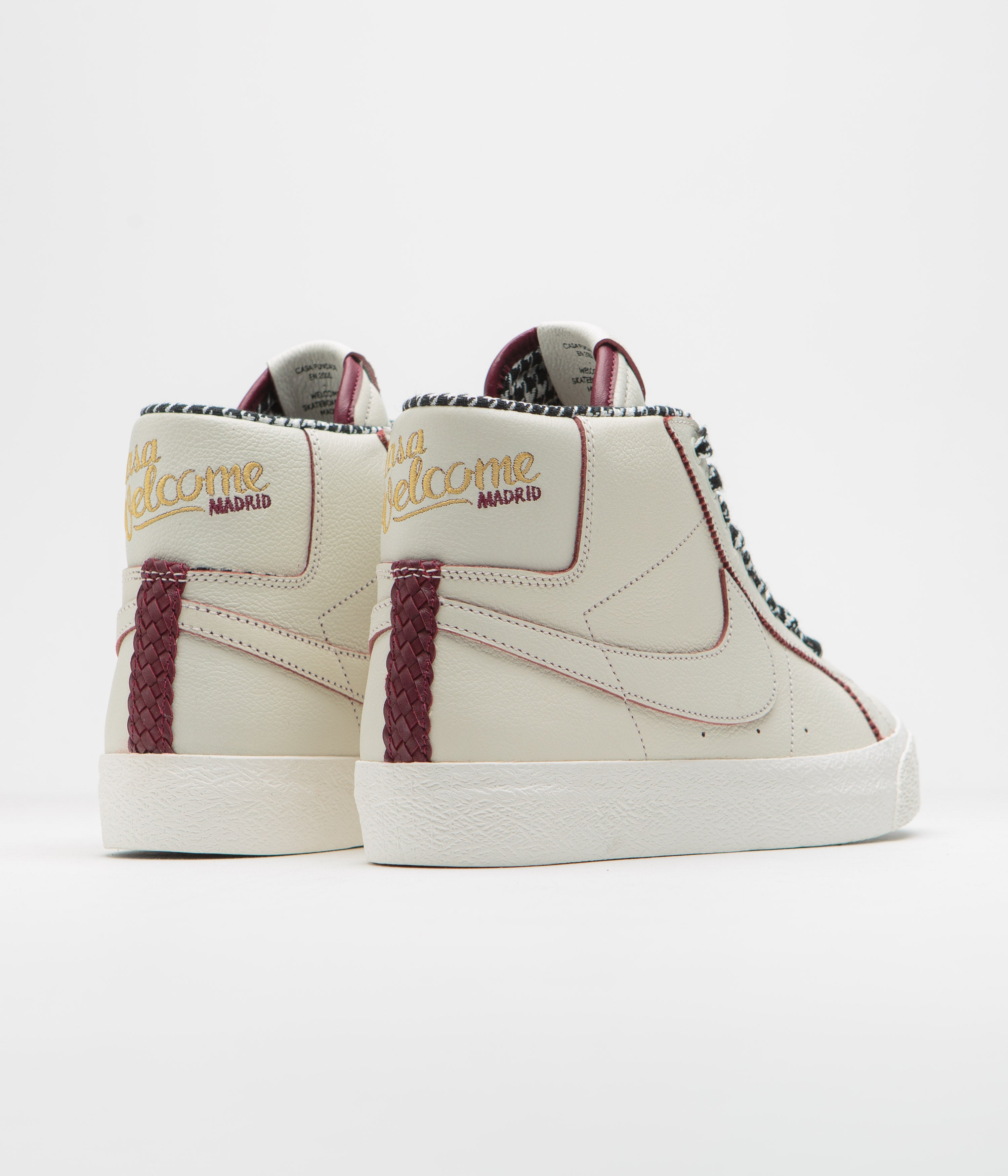 Nike SB x Welcome Skateboarding Blazer Mid Shoes - Sail / Dark Beetroo ...