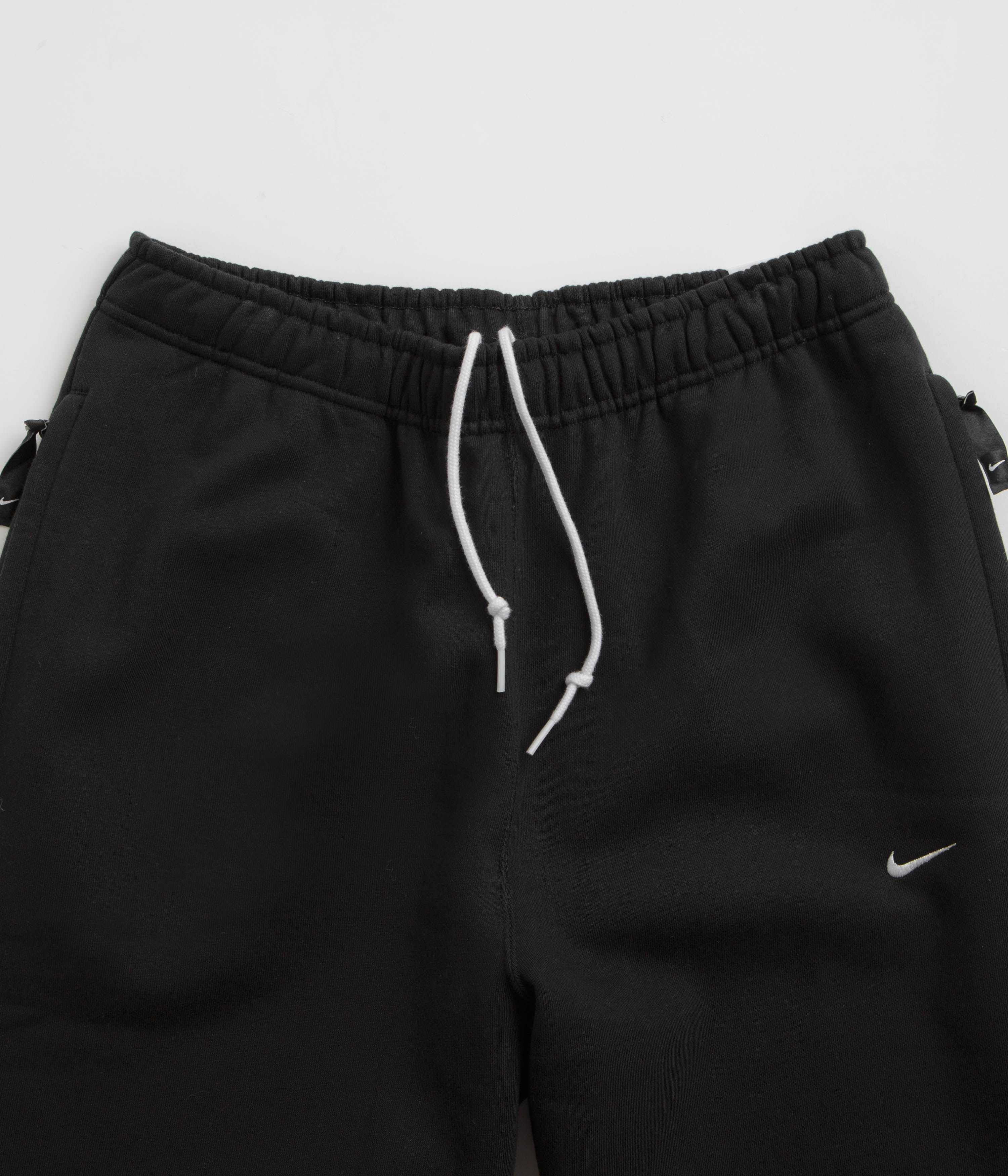 Nike Solo Swoosh Open Hem Sweatpants - Black / White - Order by 3pm for ...
