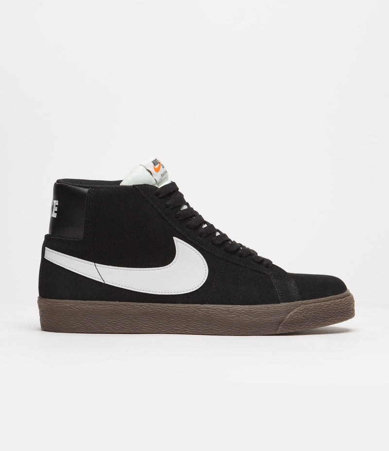 Nike SB Blazer Mid Shoes - Black / White - Black - Sail | Flatspot